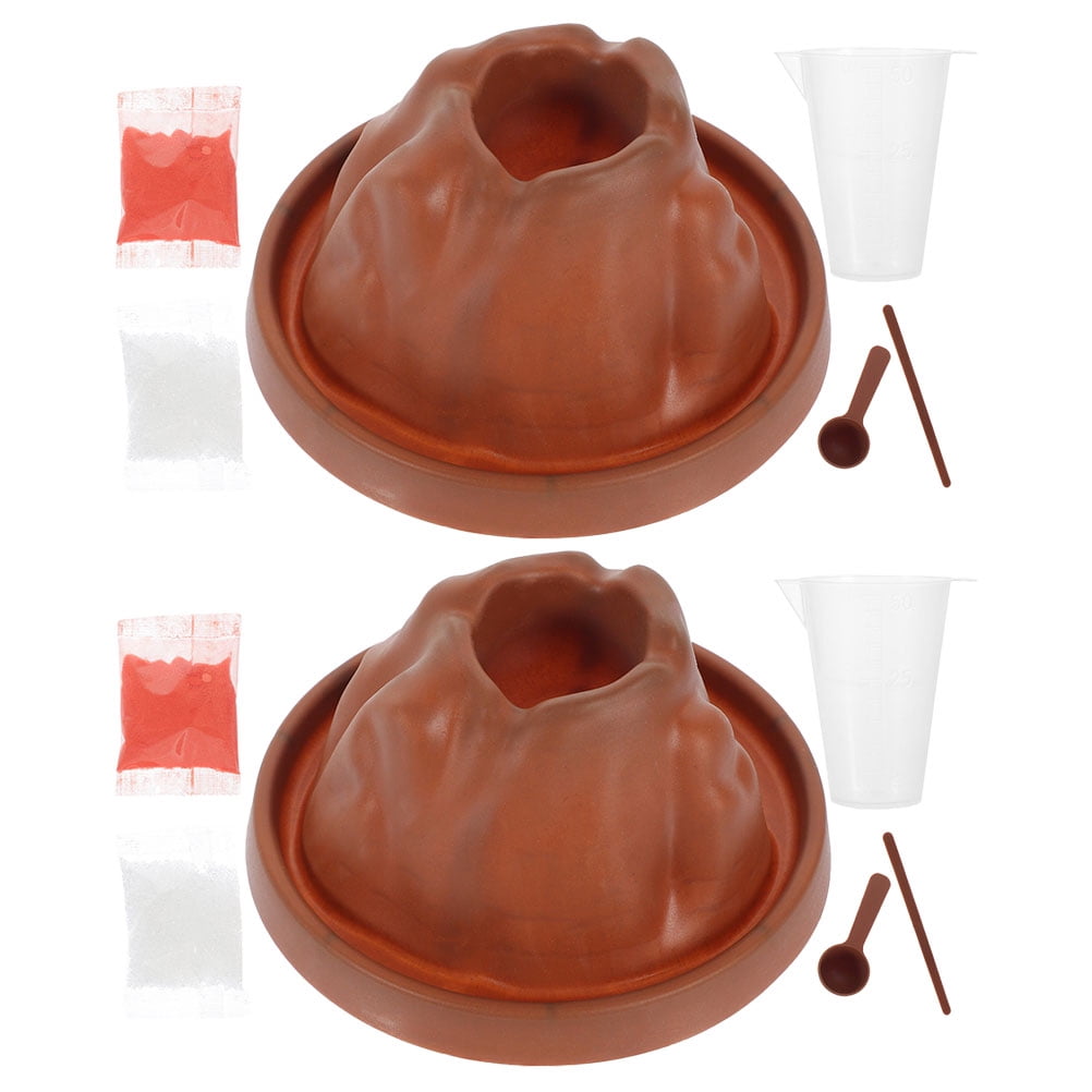 YEAHIBABY-2 Sets of Simulation Volcanic Eruption Playset Kit Science ...