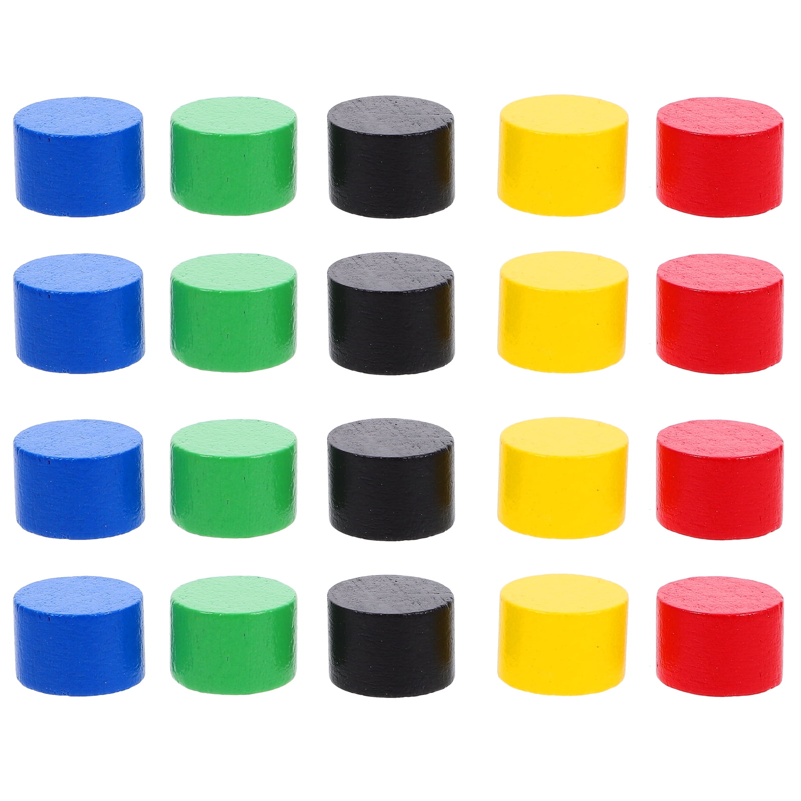 YEAHIBABY Wood Game Piece Tokens for Playing Assorted Color and ...