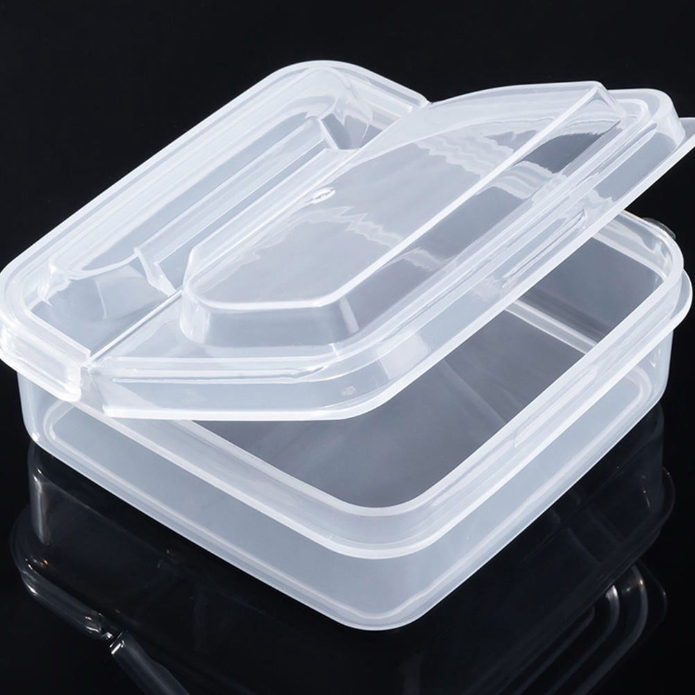 YEAHIBABY 2Pcs Food Prep Containers with Lids Transparent PP Storage ...