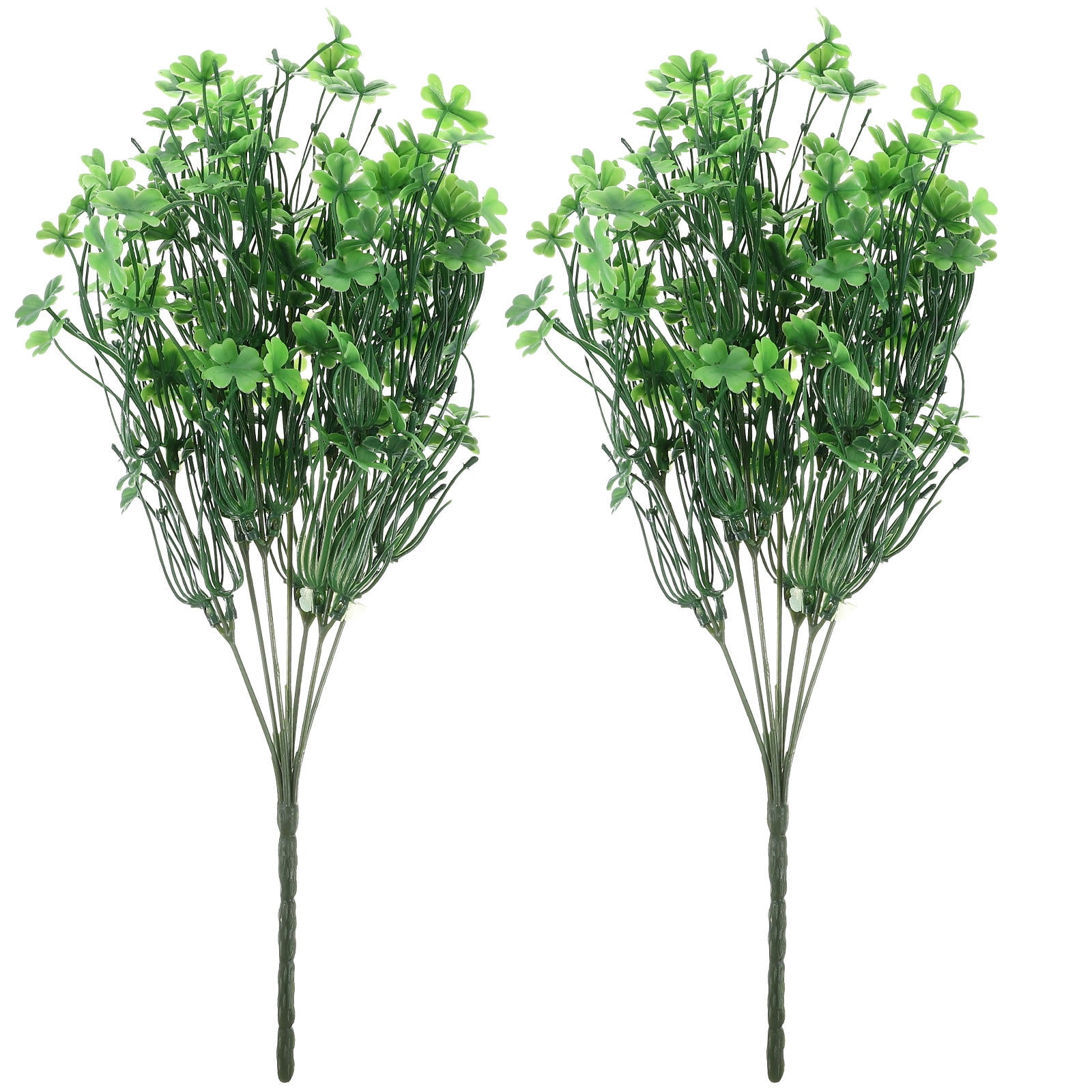 YEAHIBABY 2pcs Fake Leaf Stems Artificial Greenery Stems Green PVC ...