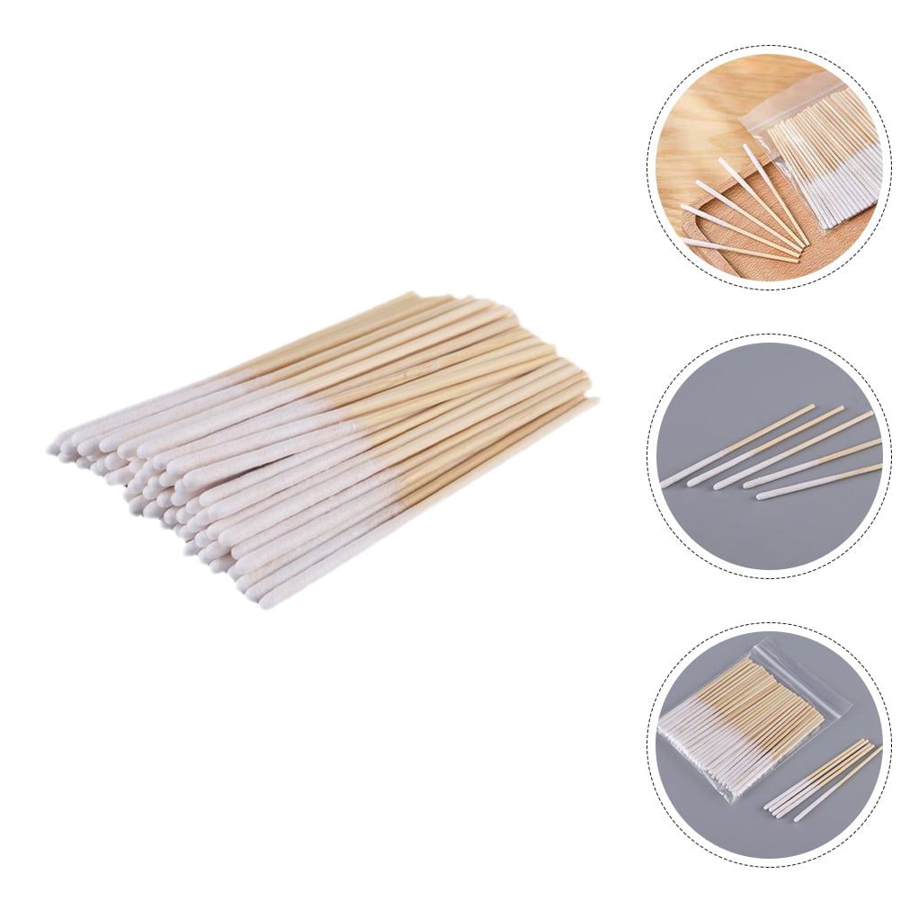 YEAHIBABY Disposable Bamboo Cotton Swabs for Ear Cleaning and Makeup ...