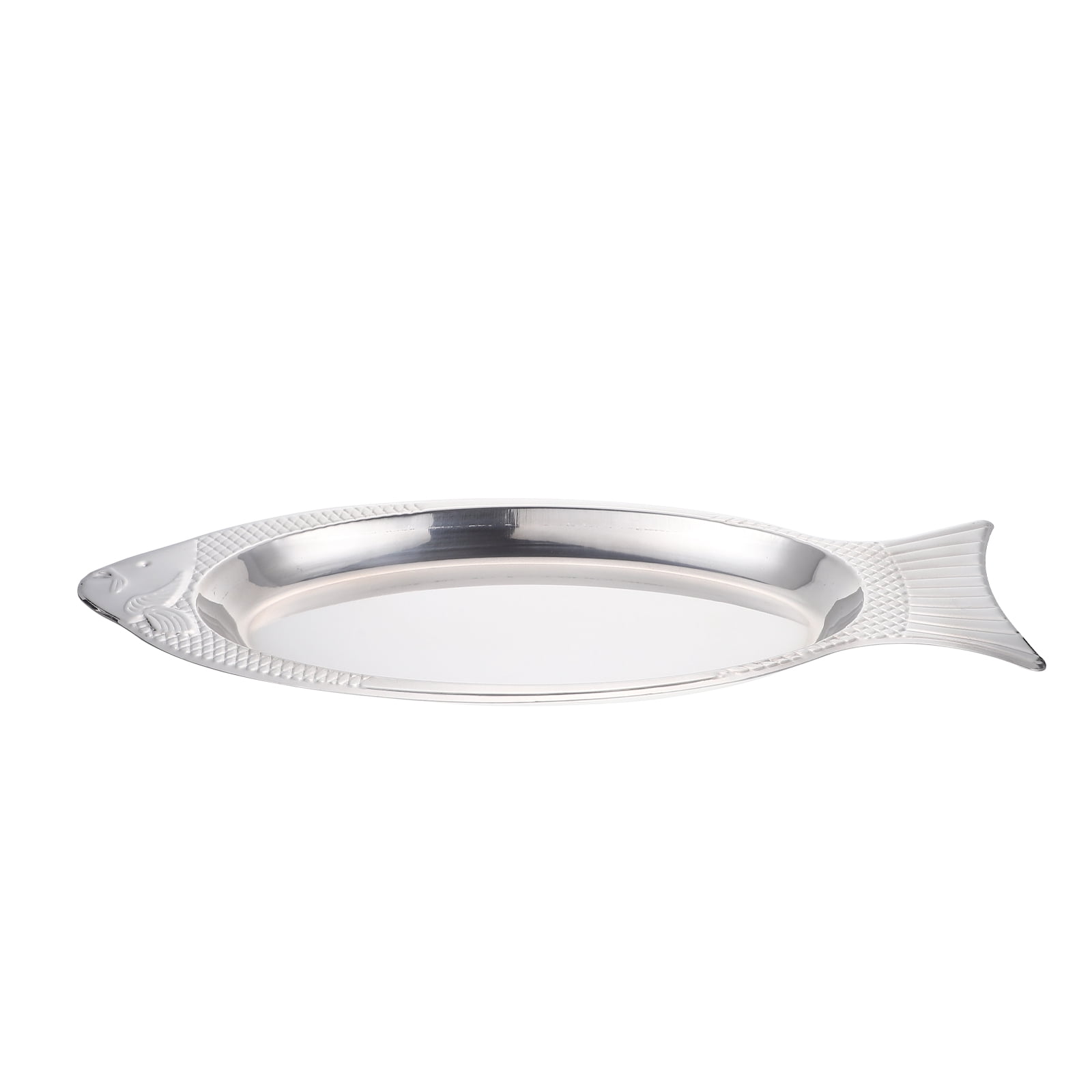 YEAHIBABY Grilled Fish Plate Stainless Steel Fish Shape Serving Tray ...