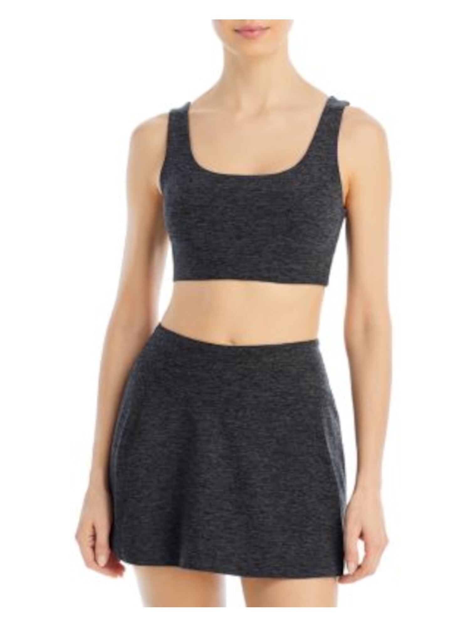 YEAR OF OURS Intimates Gray Square Neck No Cups Low Impact Bralette Bra ...