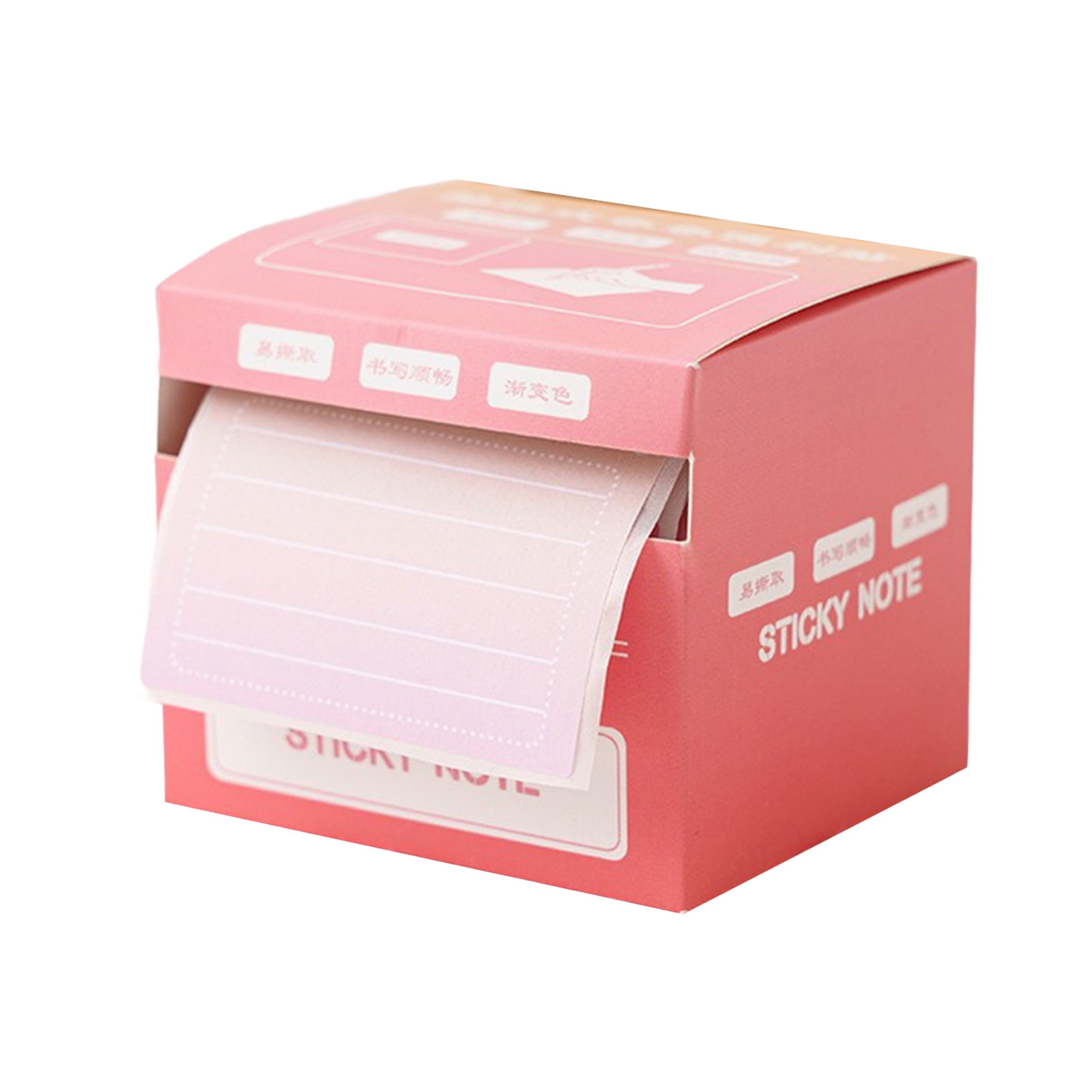 YEAUEME 256 Sheets/Box Roll Tape Sticky Notes Full Adhesive Pull Out ...