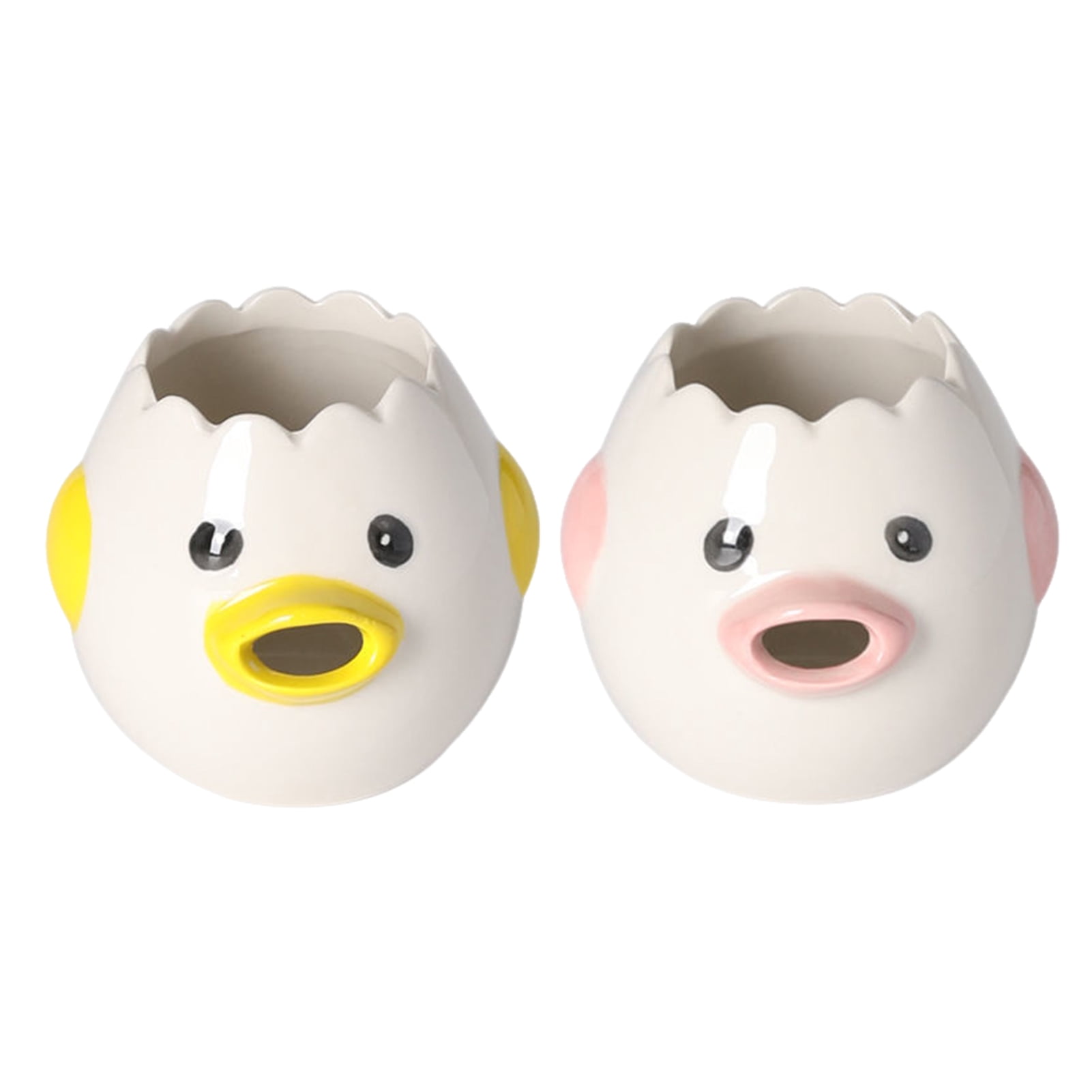 YEAUEME 2Pcs Ceramic Chicken Egg Separator Egg Yolk And White Separator ...