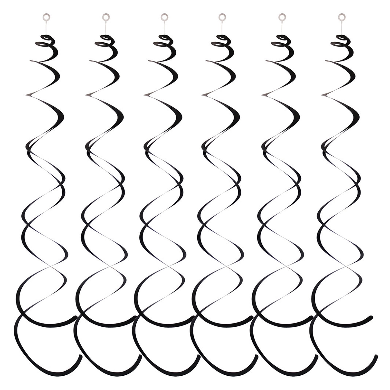 YEAUEME 6Pcs Spiral Pendant Party Streamers Hanging Plastic Streamer ...