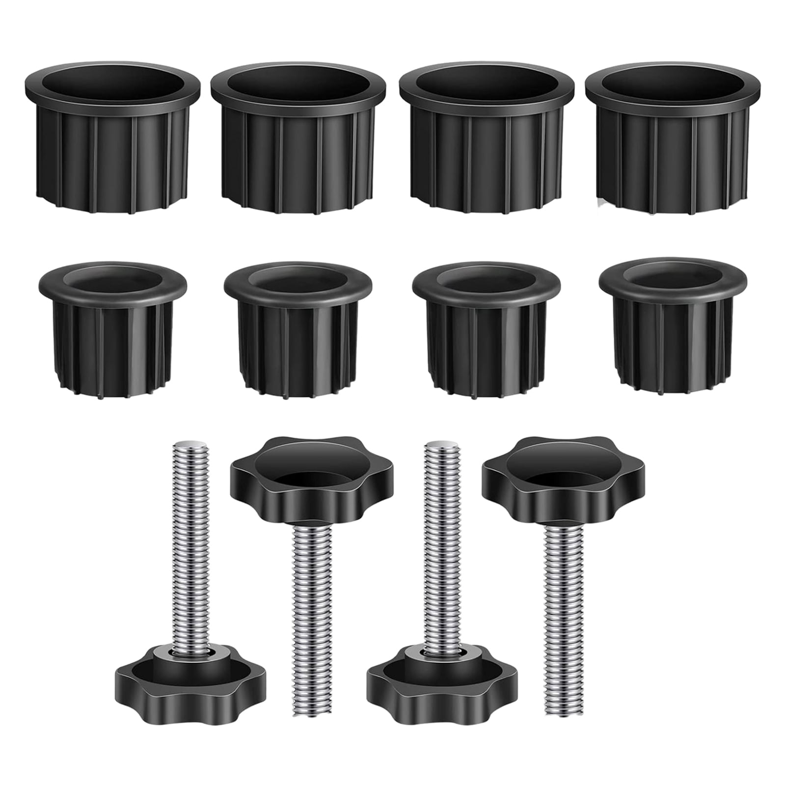 YEAUEME 8/12Pcs Umbrella Stand Tube Pipe Sleeve with Hand Knob ...