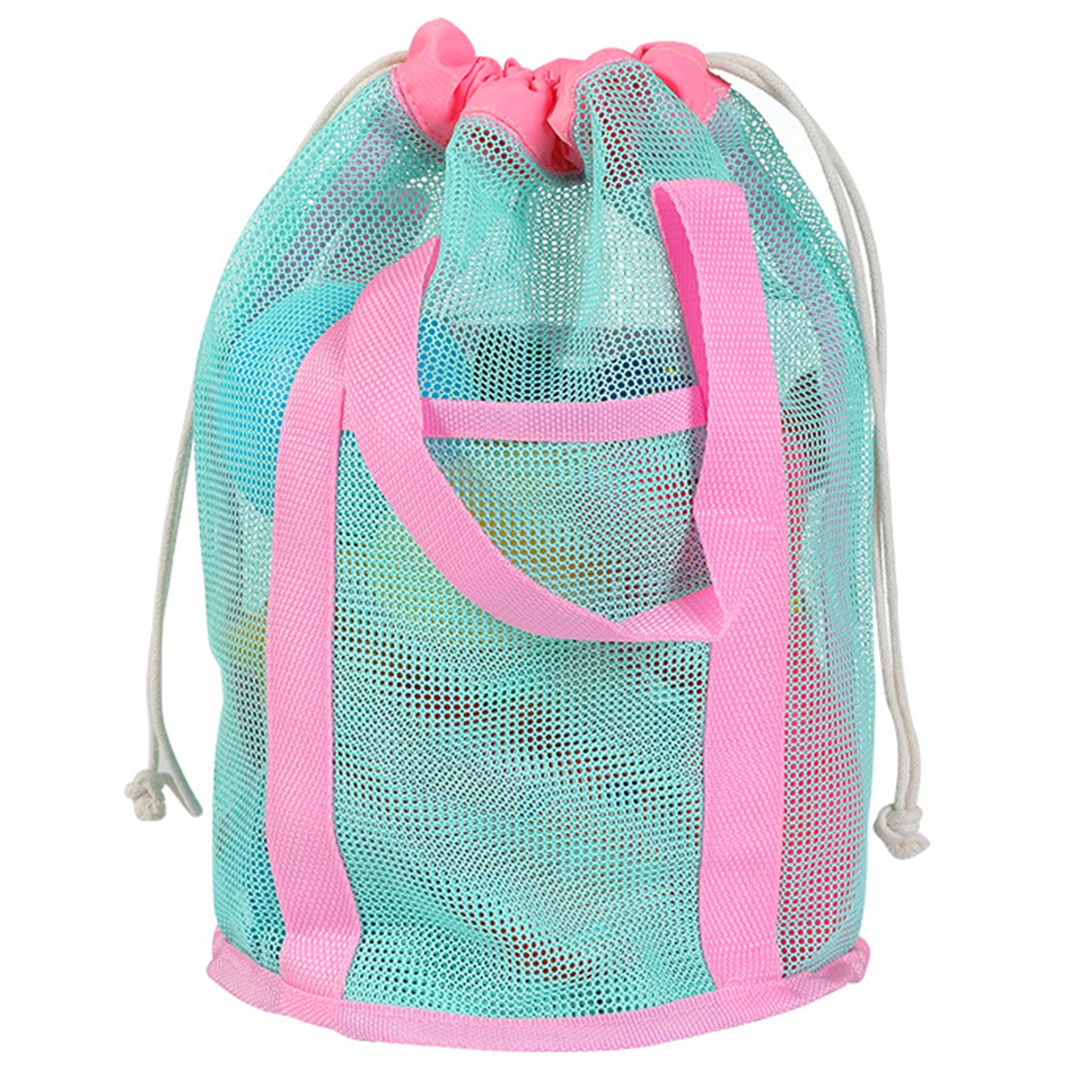 YEAUEME Beach Bag Hollow Mesh Drainage Large Capacity Drawstring ...