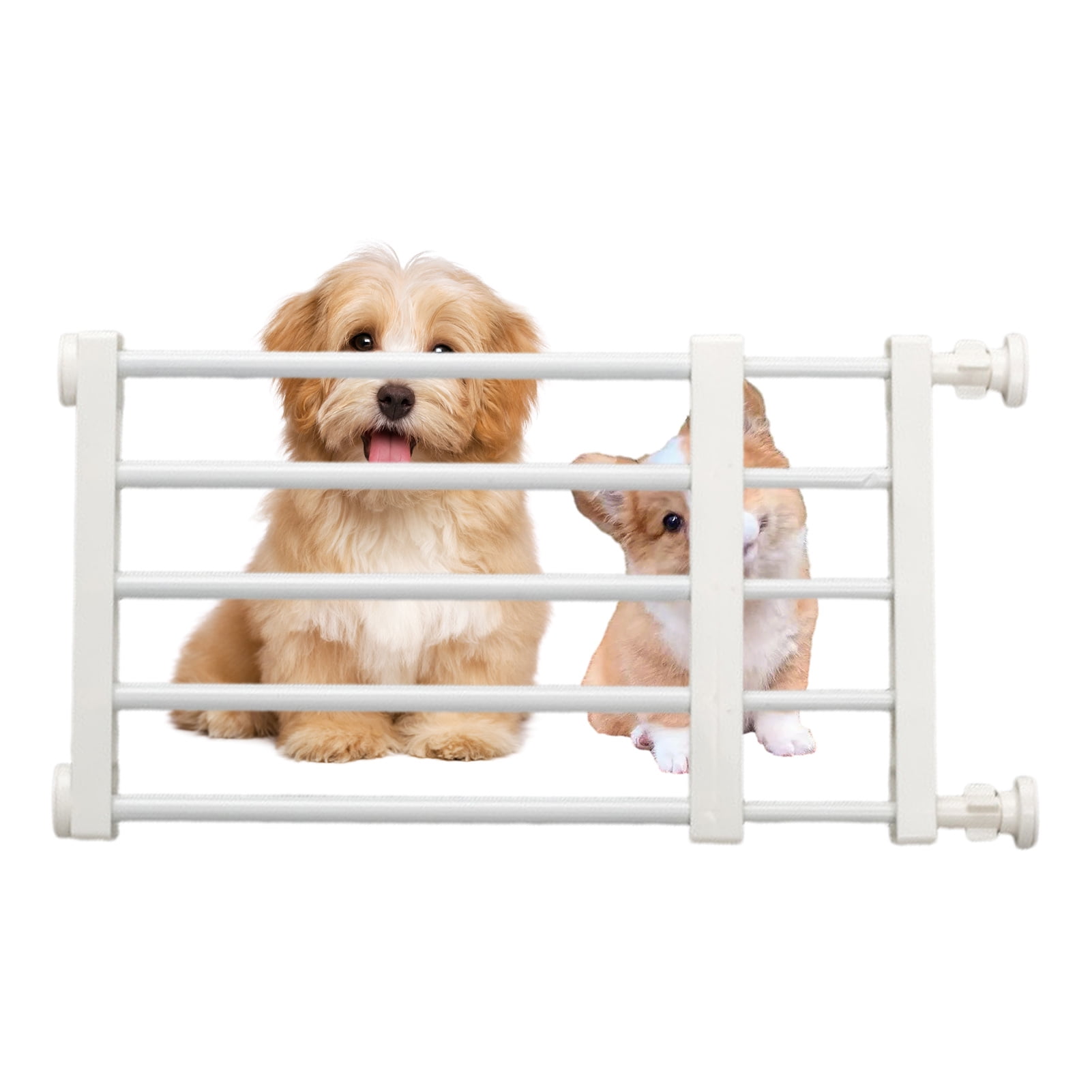 YEAUEME Dog Gate with Door Punch-Free Design Expandable Width Short Pet ...