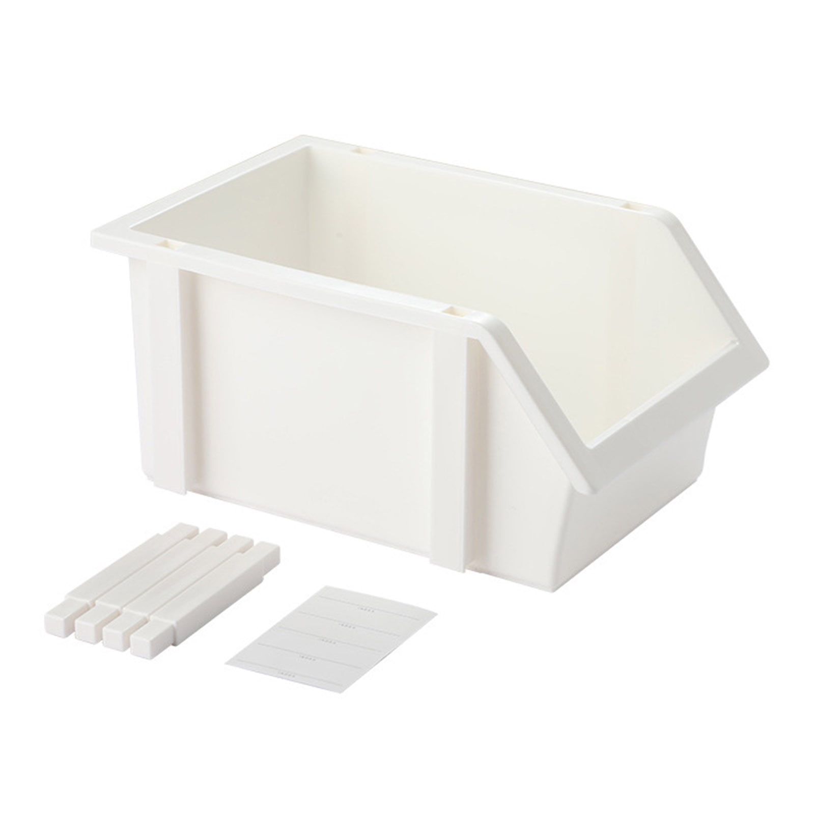 YEAUEME Layered Storage Box Desk Organizer Storage Box with Labels ...