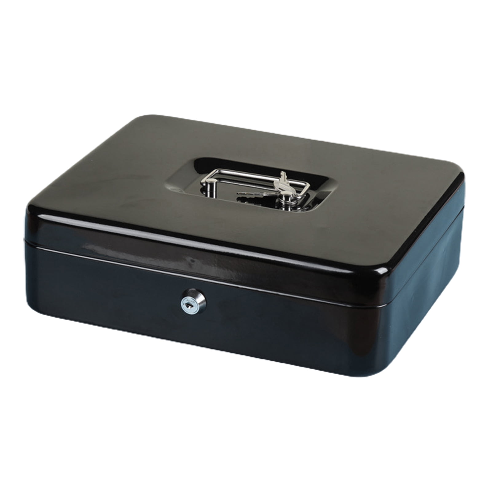 YEAUEME Metal Money Box with Lock And 2 Keys Fireproof Cash Safe Box ...