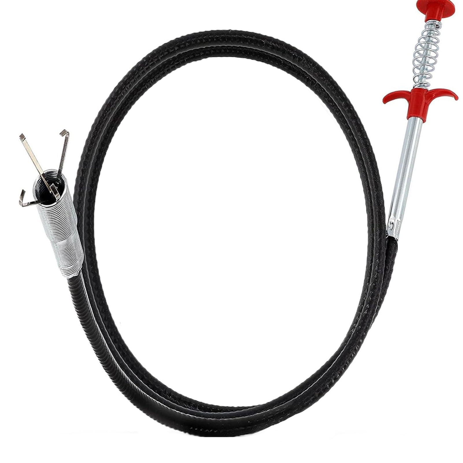 YEAUEME Pipe Unclogger Hair Drain Clog Remover Tool Elastic Handle Push ...