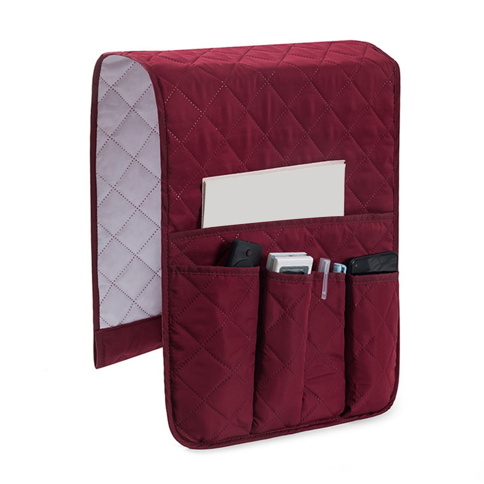 YEAUEME Sofa Armrest Organizer Remote Control Holder with Pockets ...