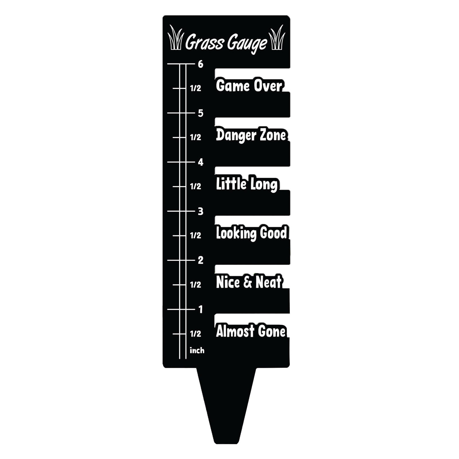 Yeaueme Stainless Steel Grass Gauge Lawn Measuring Ruler Tool Rustproof Corrosion Resistant