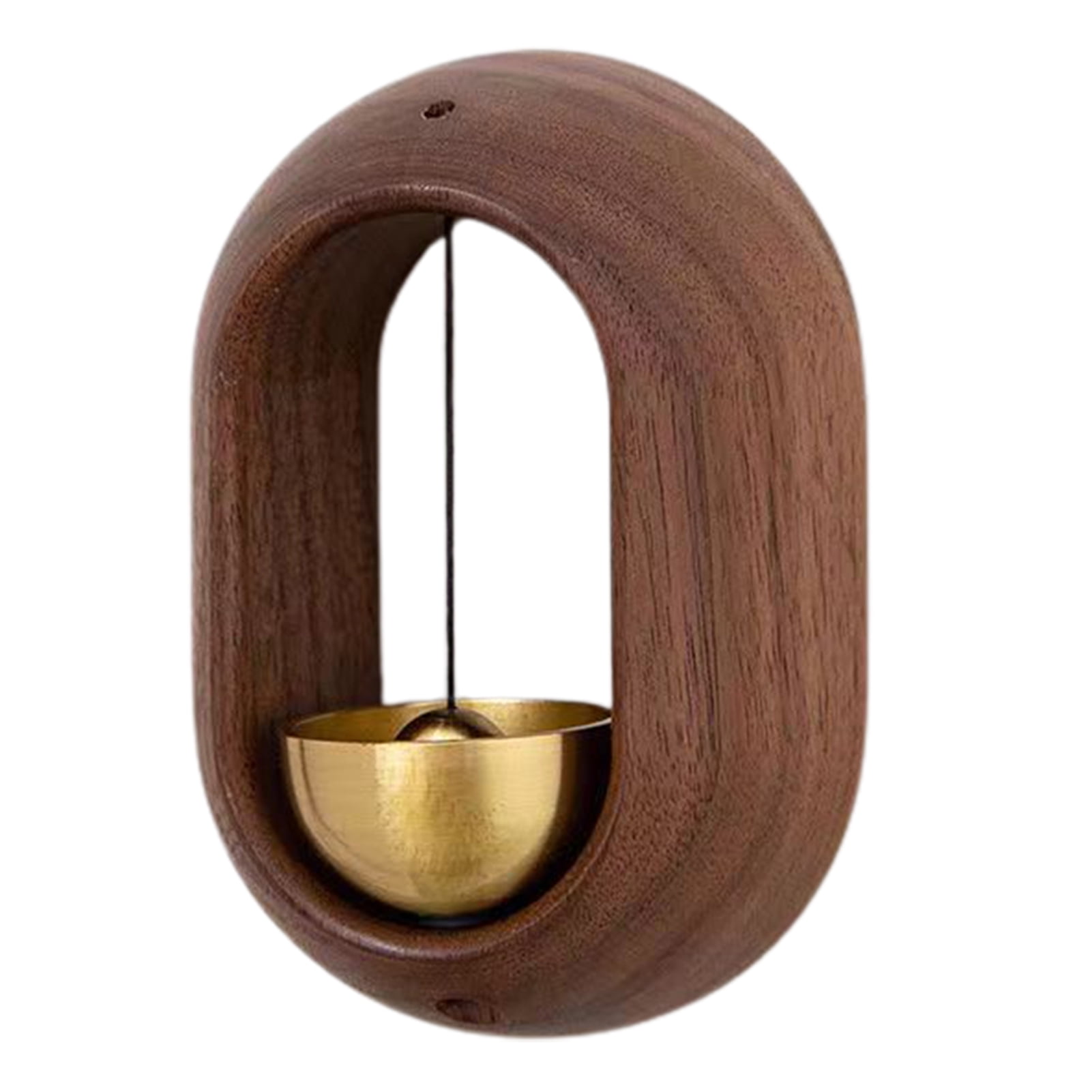 YEAUEME Wood Shopkeepers Bell Loud Sound Front Door Hanging Bass Bell ...