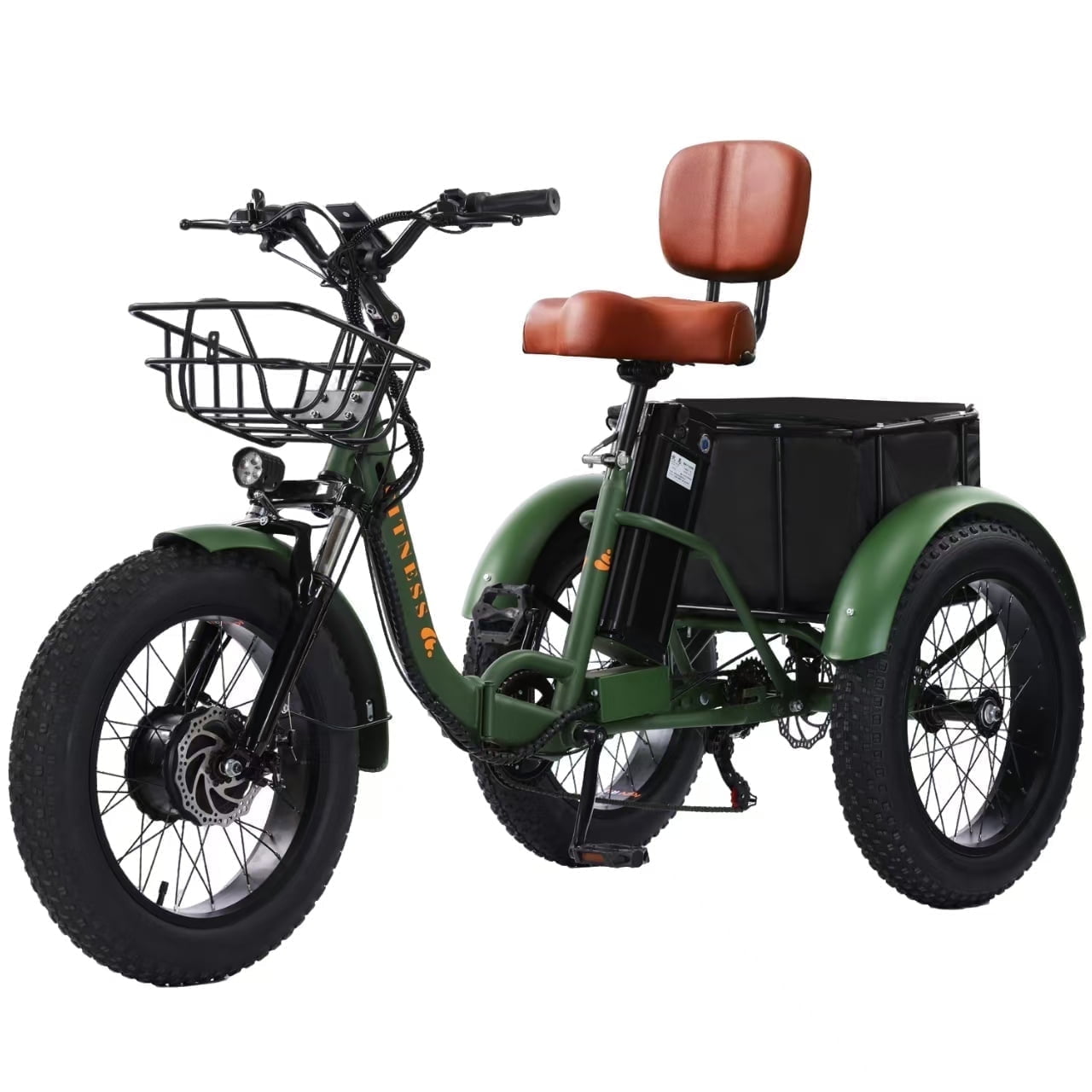 YEBEI Electric Trike, 7 Speed 3 Wheel Electric Bicycle with 48V 15Ah Lithium Battery, 20" Tires ...
