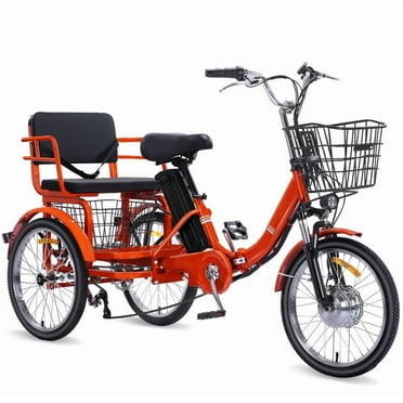 NOMIGO Electric Tricycle, 7 Speed 3 Wheel Electric Bicycle with 48V 15Ah Lithium Battery, Max ...