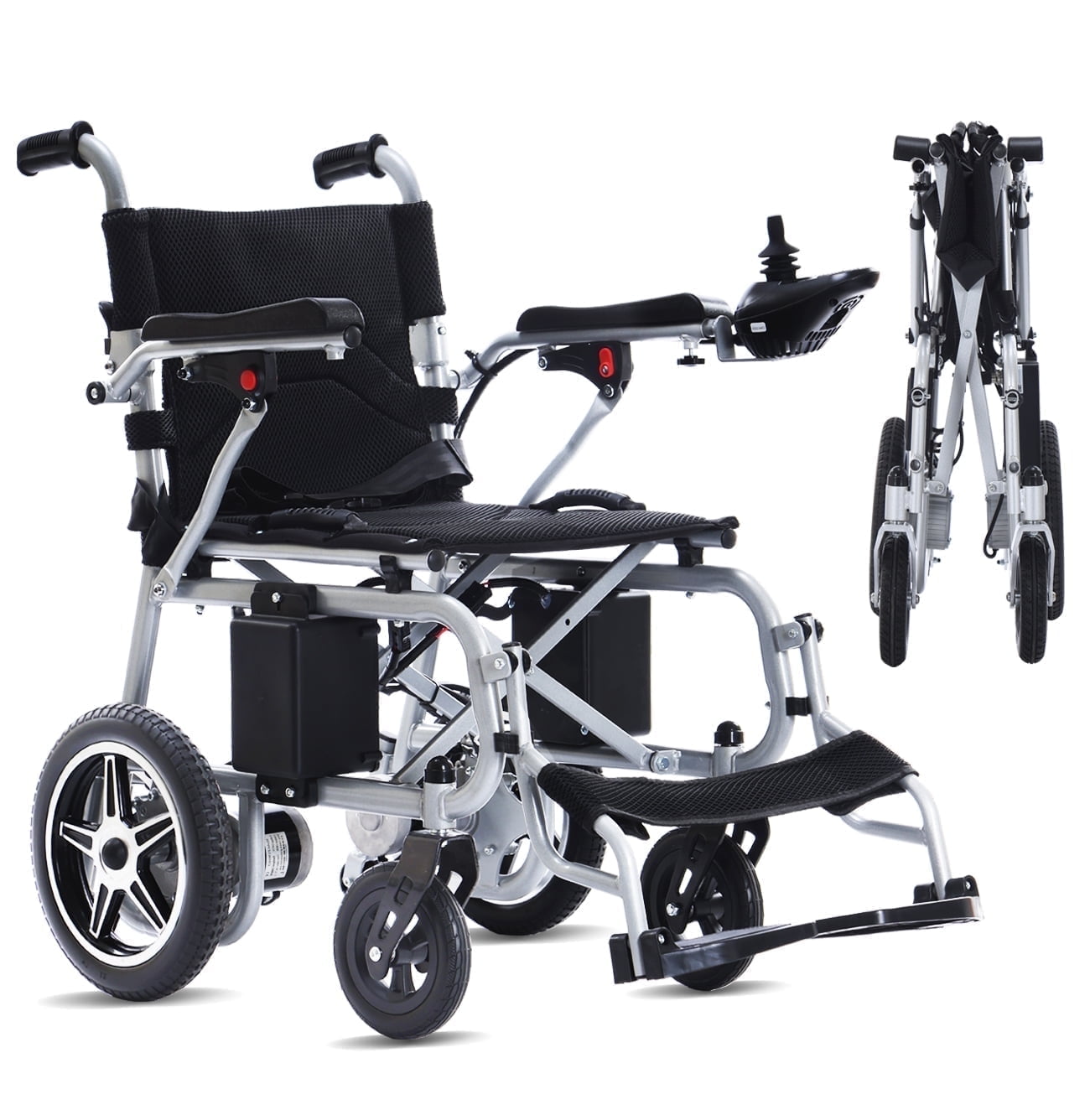 YEBEI Lightweight Electric Wheelchair Only 55lbs, Support 220Lbs ...