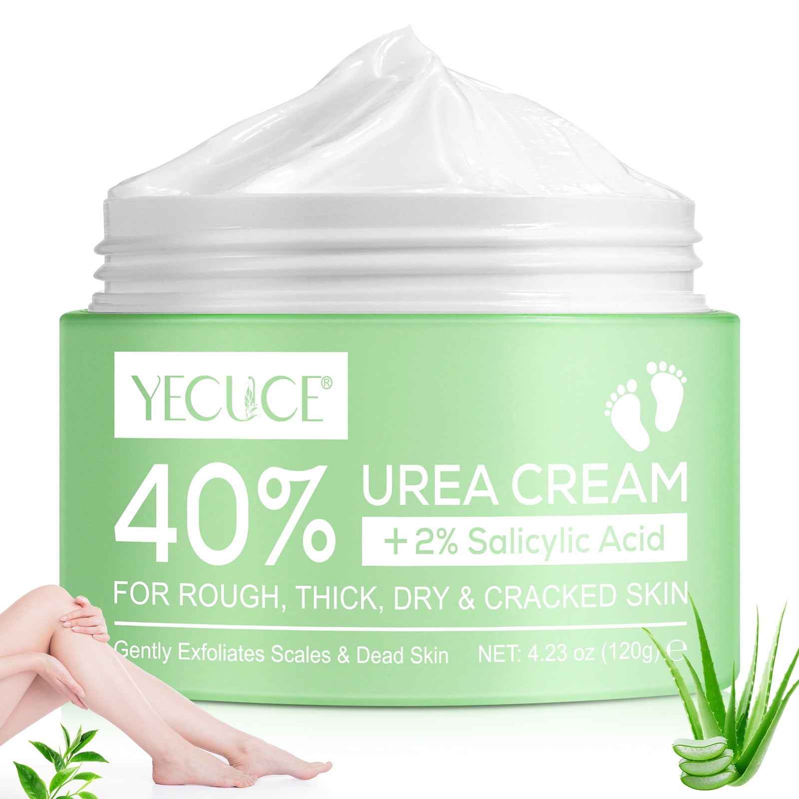 YECUCE 40% Urea Foot Care Cream, 4.23 oz Moisturizing Lotion - Walmart.com