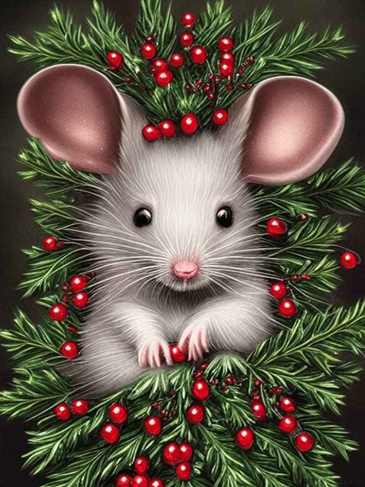 YEEIFFD Cute Mouse Diamond Painting Kits for Adults, Animal Diamond Art ...
