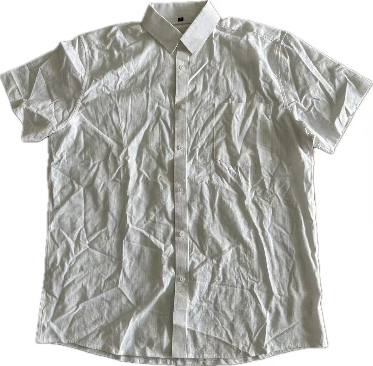YEEKISUS Casual White Cotton Linen Texture Shirts for Mens Button Down ...