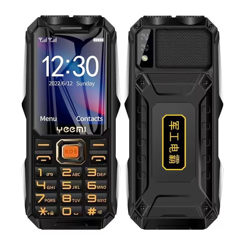 YEEMI Q8 GSM 2G Rugged Phone Big Battery Dual Flashlight 2.4inches HD ...