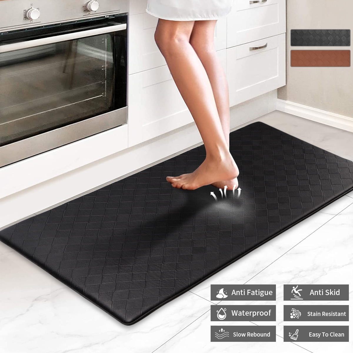 SINGES Anti-Fatigue Kitchen Mat, Padded Standing Pad,18x30'' Waterproof ...