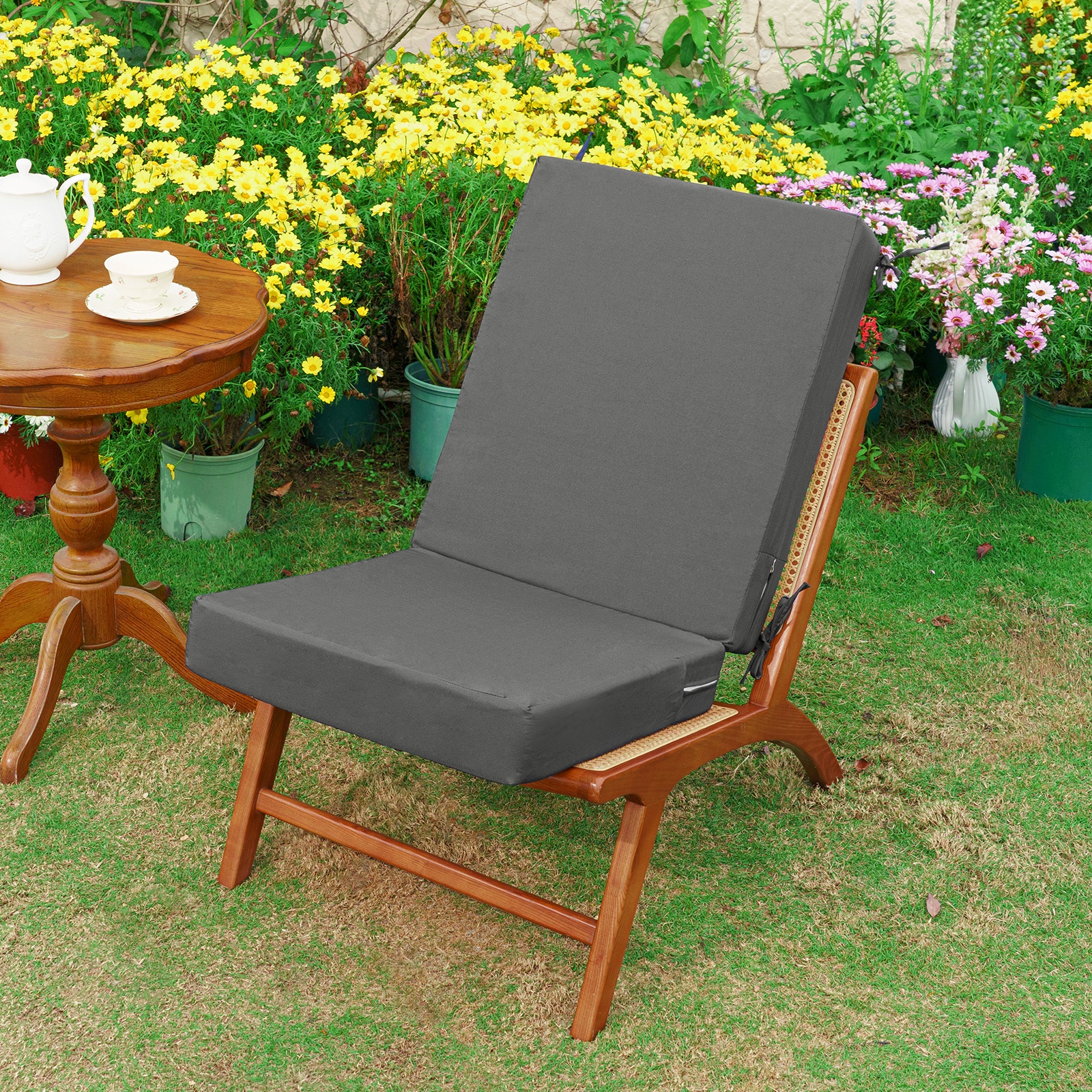 Greendale Home Fashions Solid Outdoor Chair Cushion, Set of 2 - Walmart.com