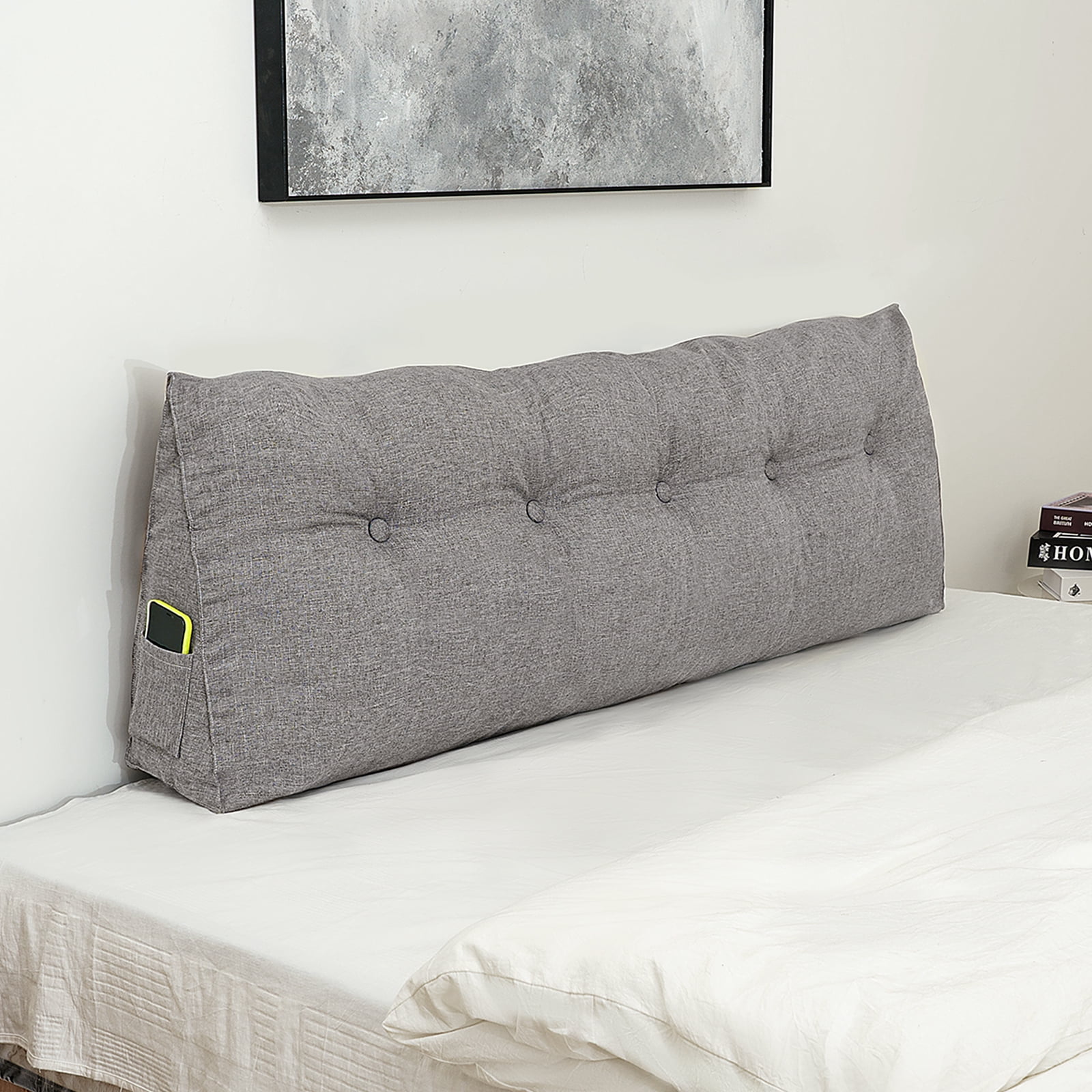 YEERSWAG Queen Size Bedside Bolster Pillow,50x15cm Head Pillow, 59x19 ...