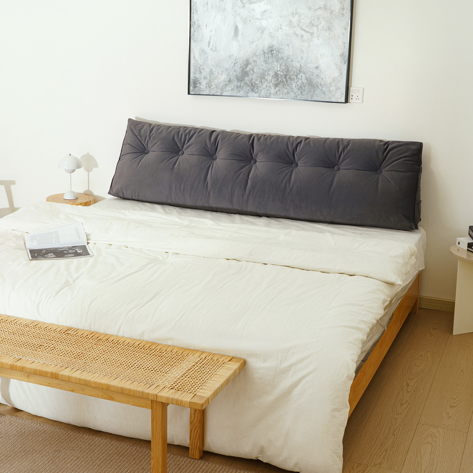 YEERSWAG 39x9x19.7" Twin Size Bed Large Filled Triangular Wedge Cushion ...