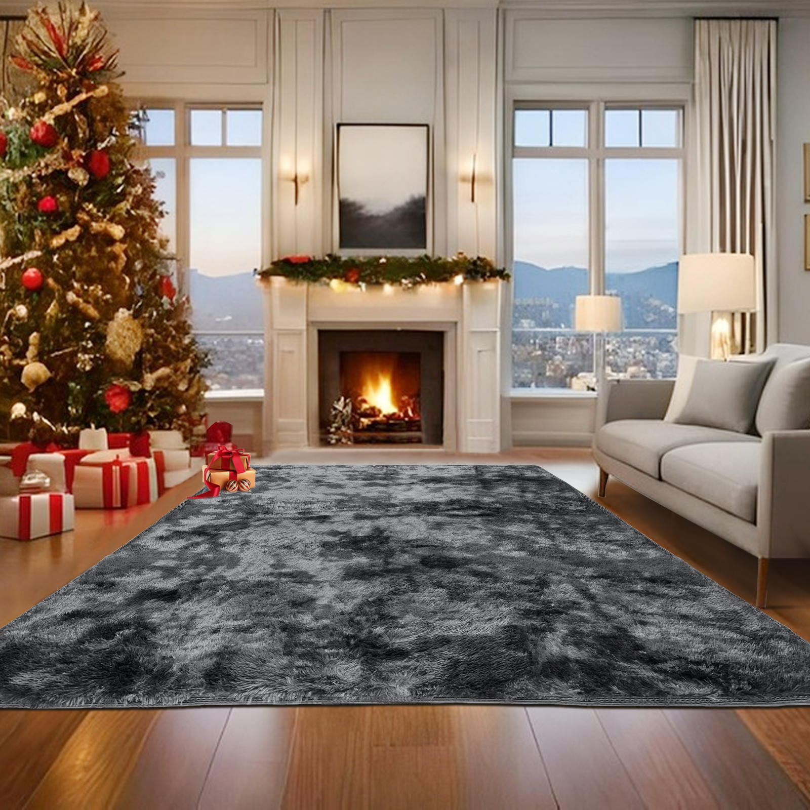 LOCHAS Soft Indoor Modern Area Rugs Fluffy Living Room Carpets for ...