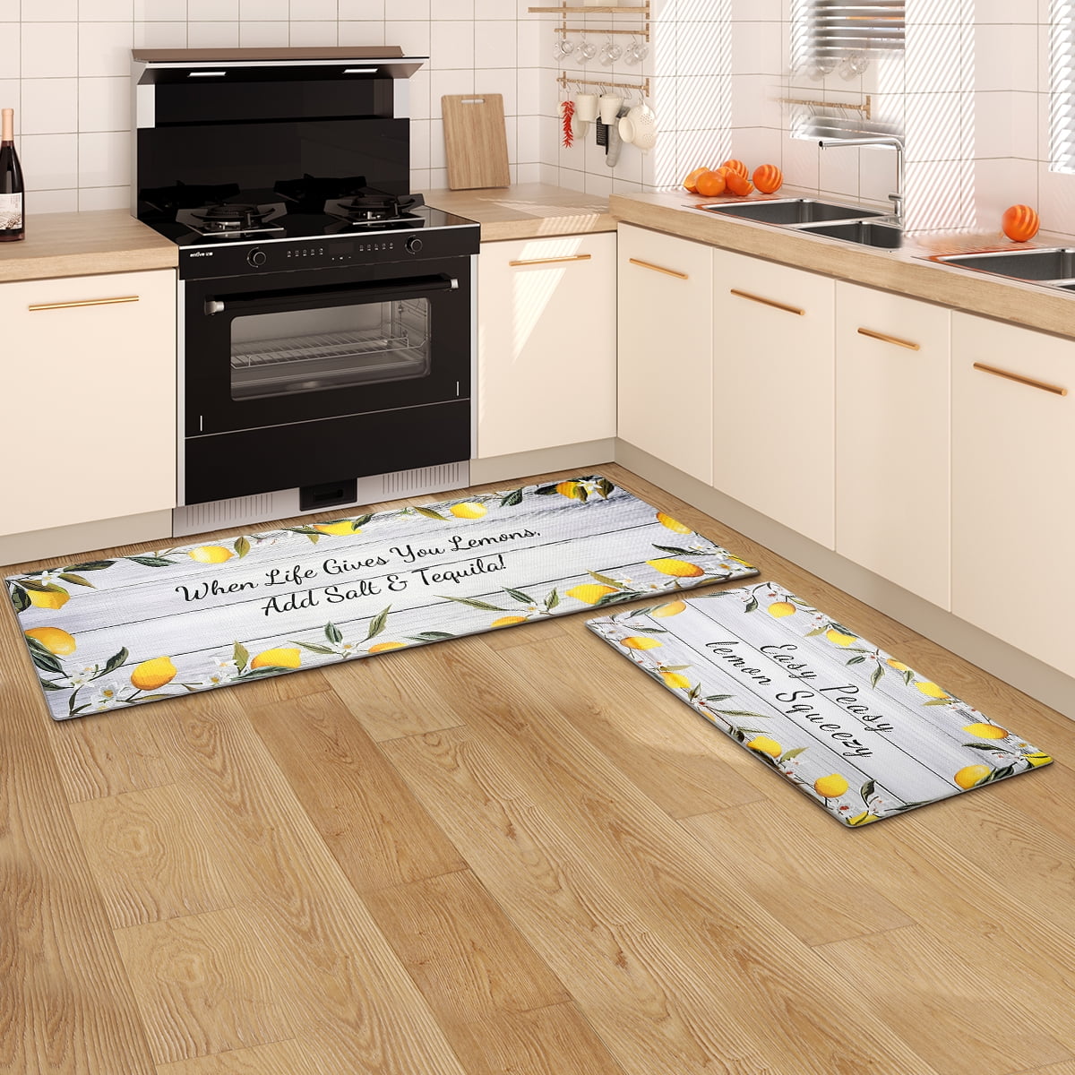 YEERSWAG Anti Fatigue Kitchen Rug Mats ,17"x 29"+17"x 59" Set of 2 ...