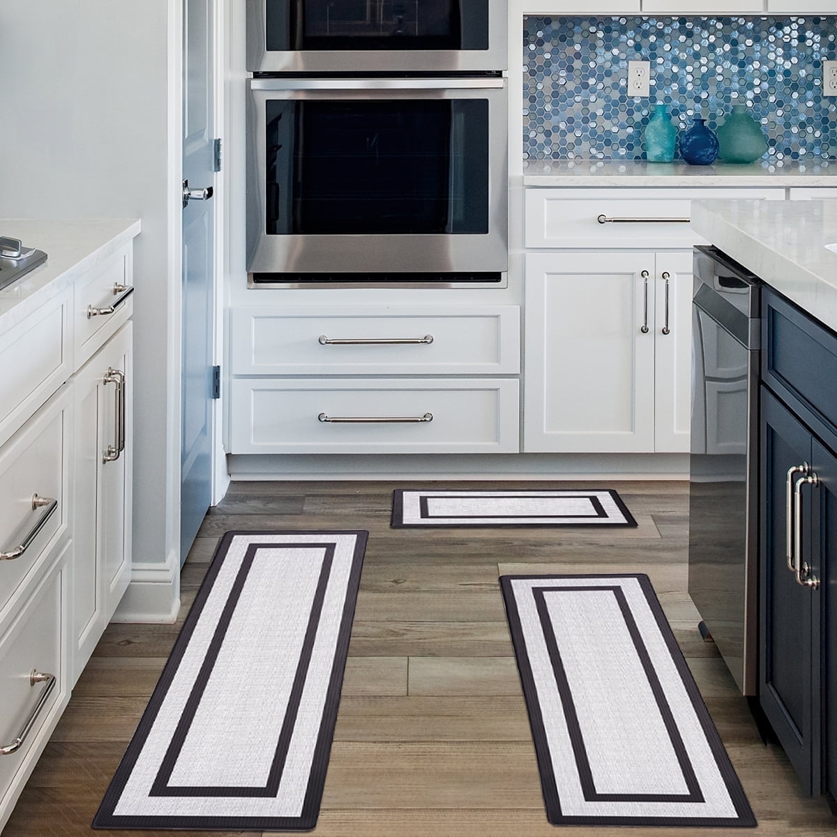 YEERSWAG Kitchen Rug Mat PVC Cushioned Standing Comfort Mat for Kitchen ...