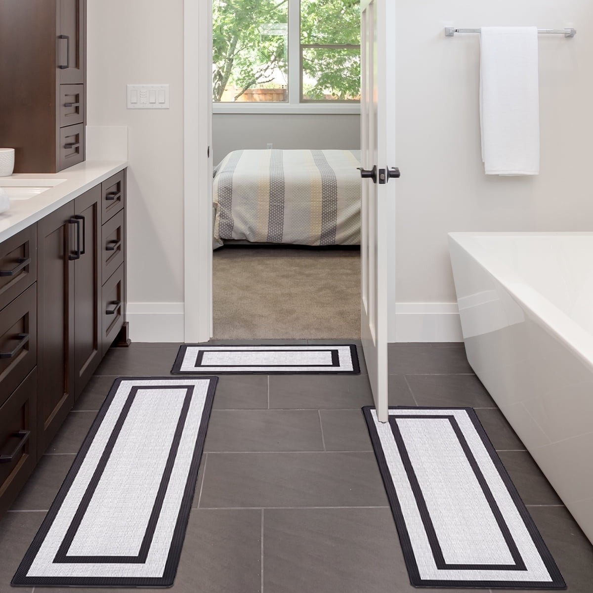 YEERSWAG Kitchen Rug Mat PVC Cushioned Standing Comfort Mat for Kitchen ...