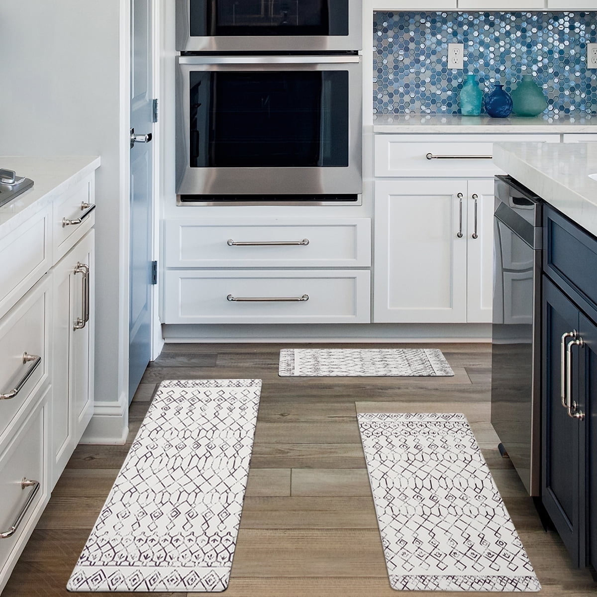 YEERSWAG Kitchen Rug Mat PVC Cushioned Standing Comfort Mat for Kitchen ...