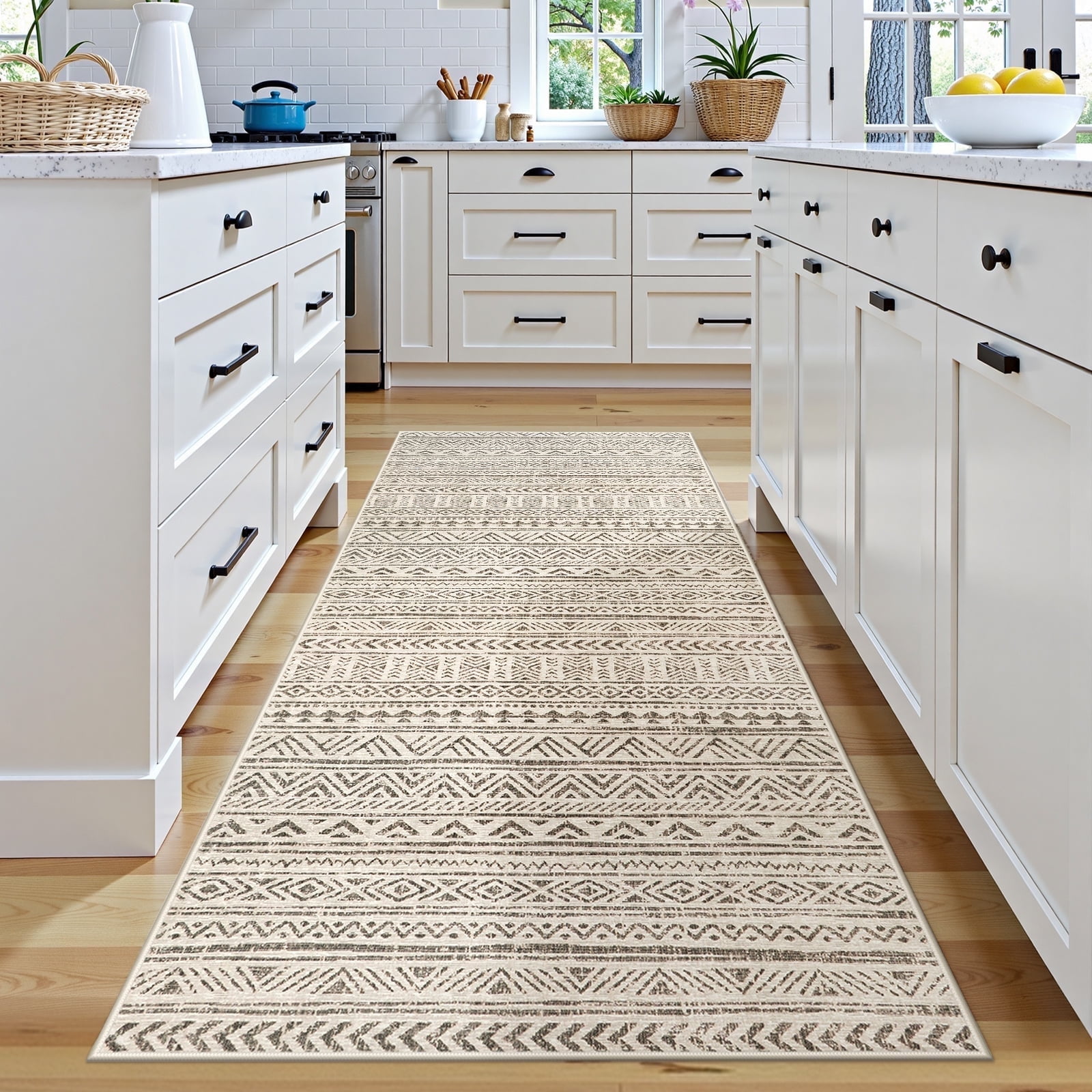 Yeerswag Runner Rugs 2'x6' Moroccan Long Kitchen Runner Rugs Washable Ultra-Thin Non Slip Runner ...
