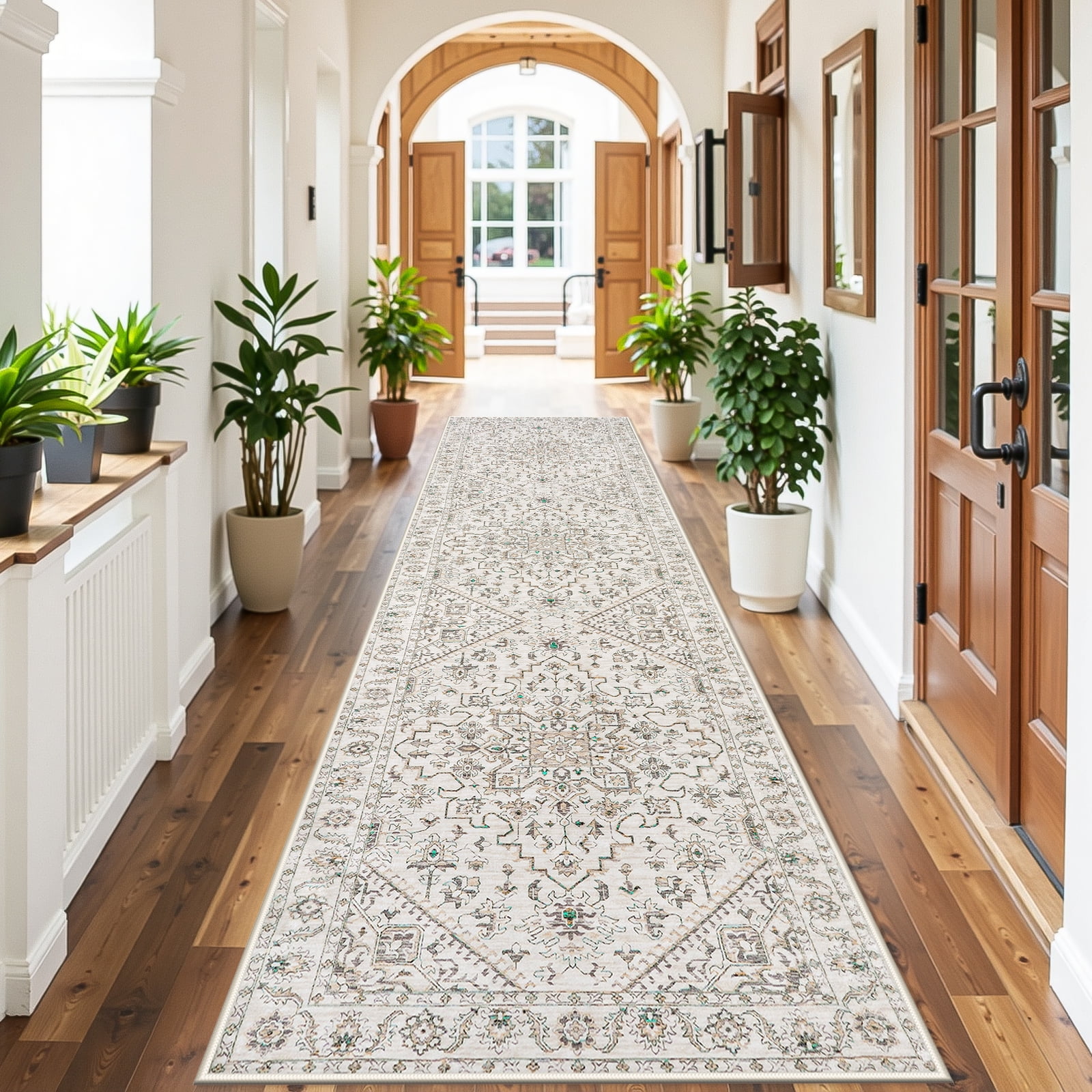 YEERSWAG 2'x8' Washable Runner Rugs for Hallway Long Kitchen Rugs with ...