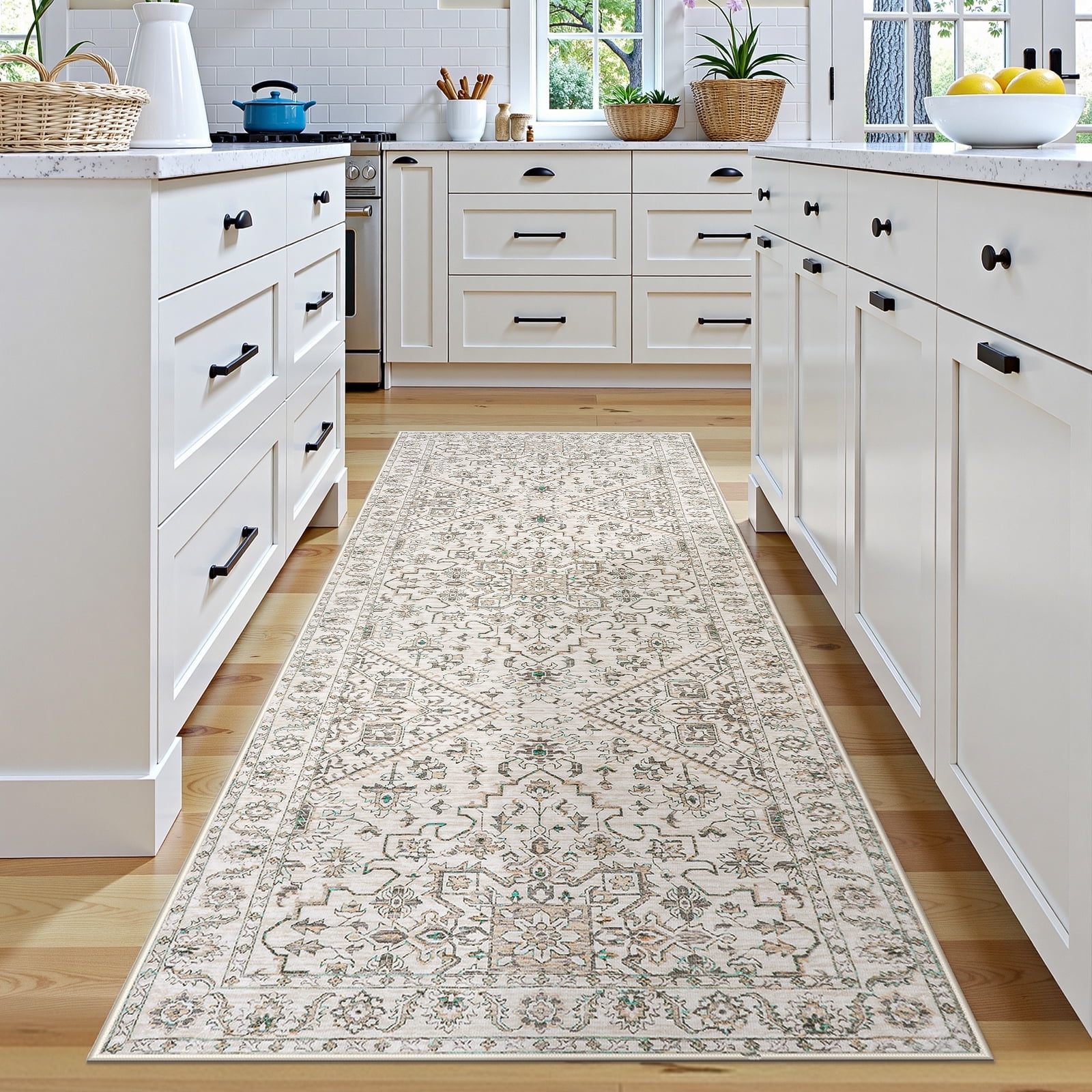 YEERSWAG 2'x6' Washable Runner Rugs for Hallway Long Kitchen Rugs with ...