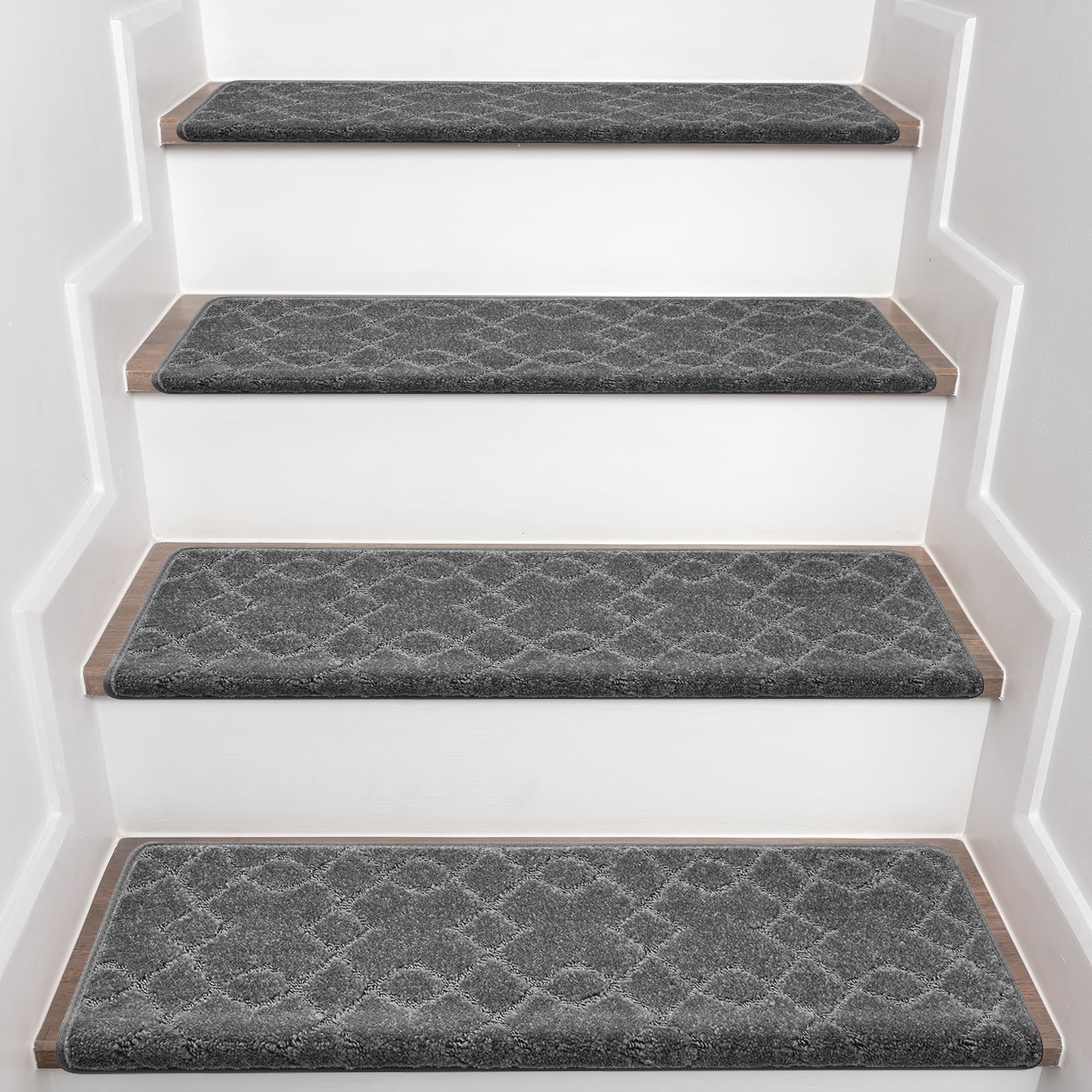 YEERSWAG Non Silp 15pcs Stair Treads for Wooden Steps 30x9.5 inch ...