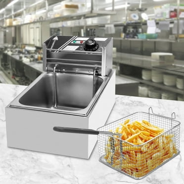 Electric Deep Fryer with 3 Baskets and Lid, 4.5 Liters / 19 Cups Oil ...