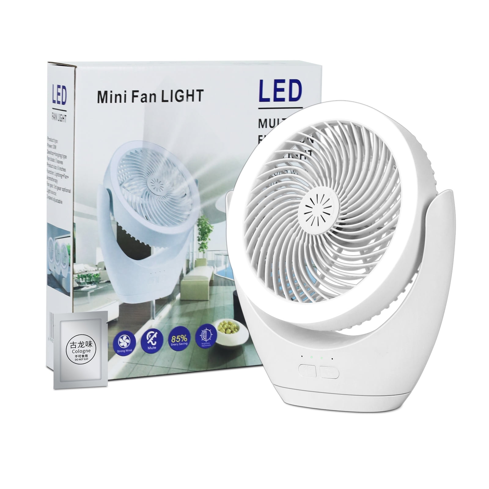 YEESOOM Portable Desk Fan with Adjustable Settings,1800mAh Rechargeable ...