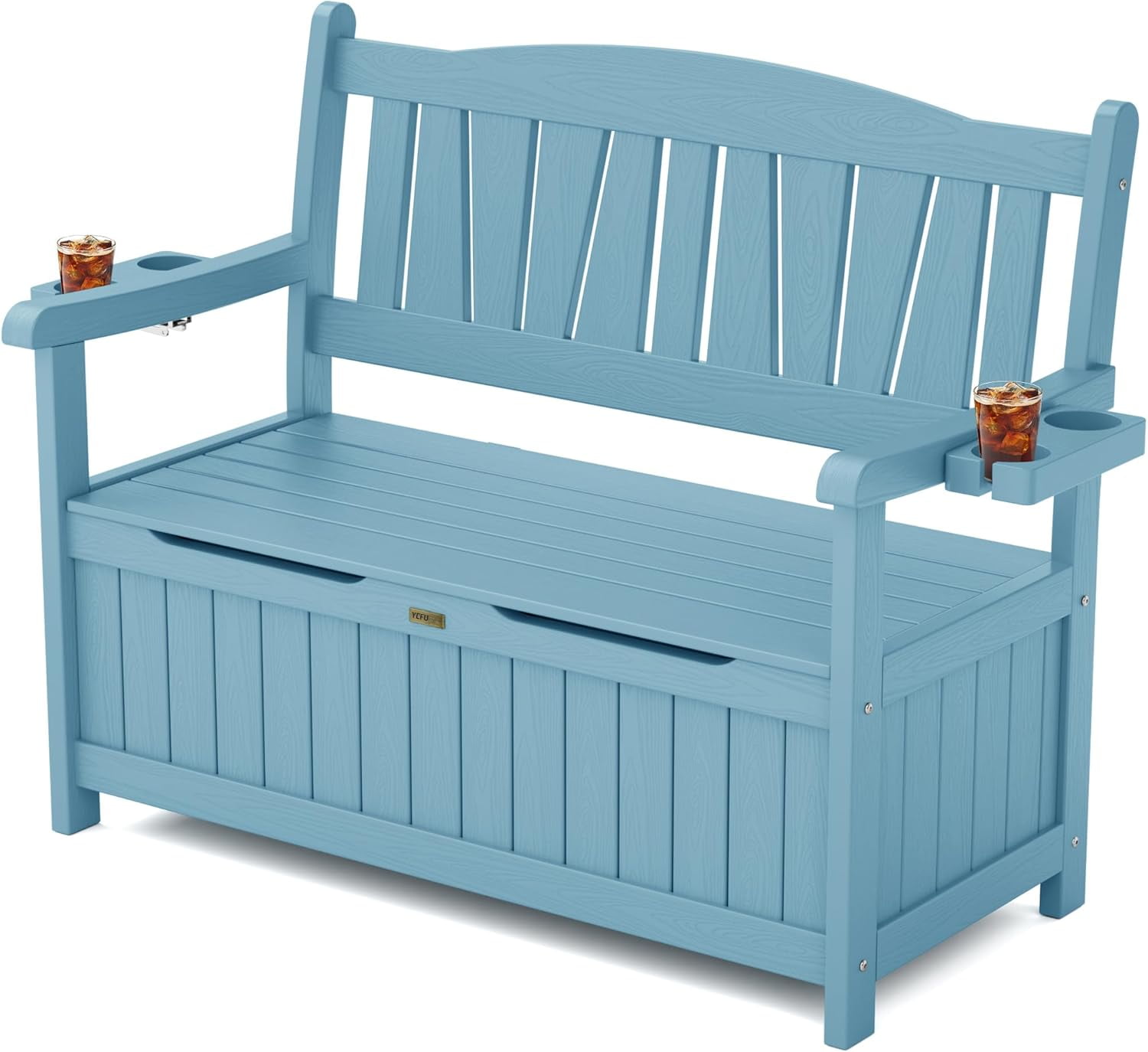 YEFU Outdoor Storage Bench for Patio: Heavy Duty Garden Bench with ...