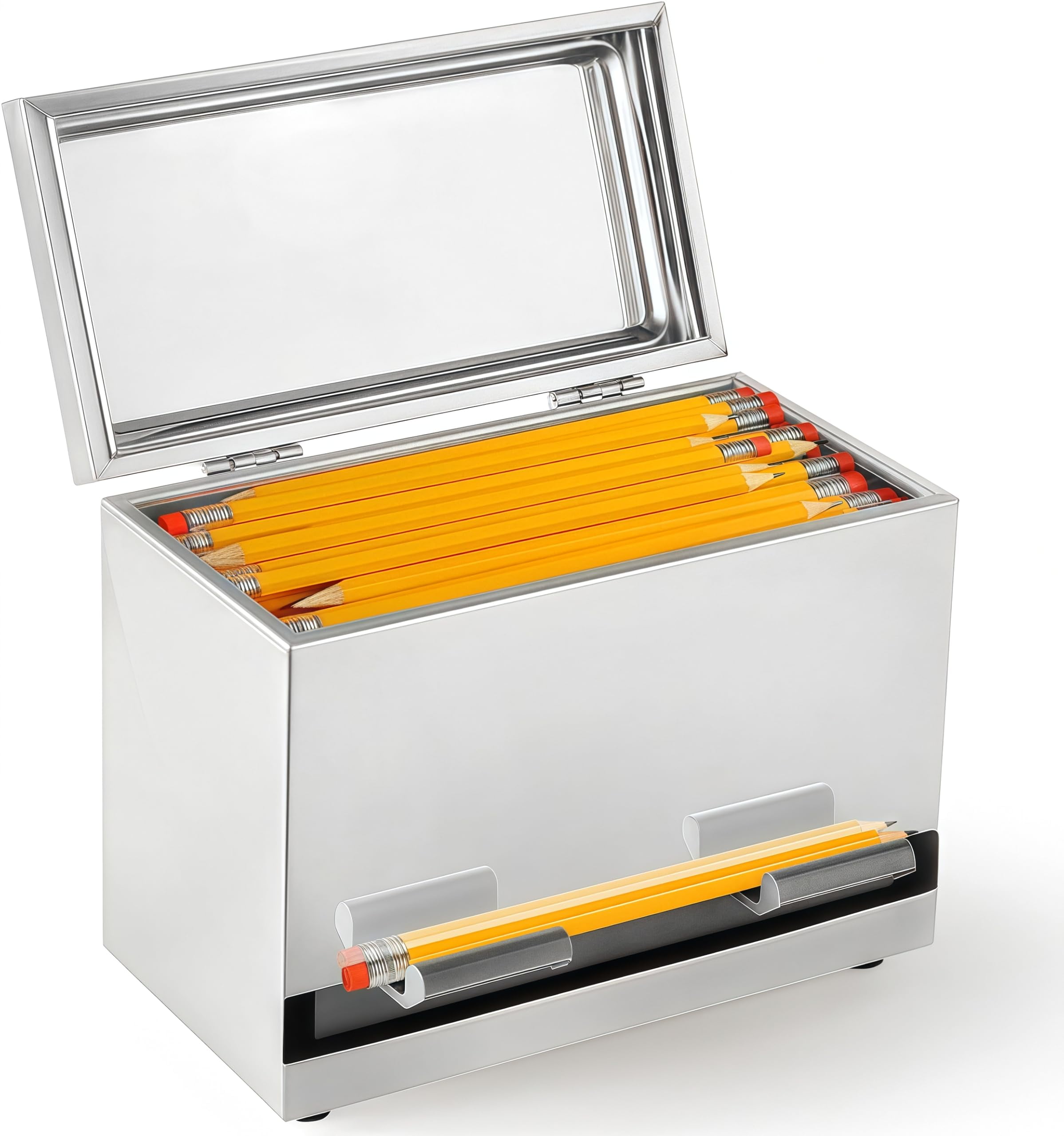 YEGEER Pencil Dispenser for Classroom, Stainless Steel Pencil Holder ...
