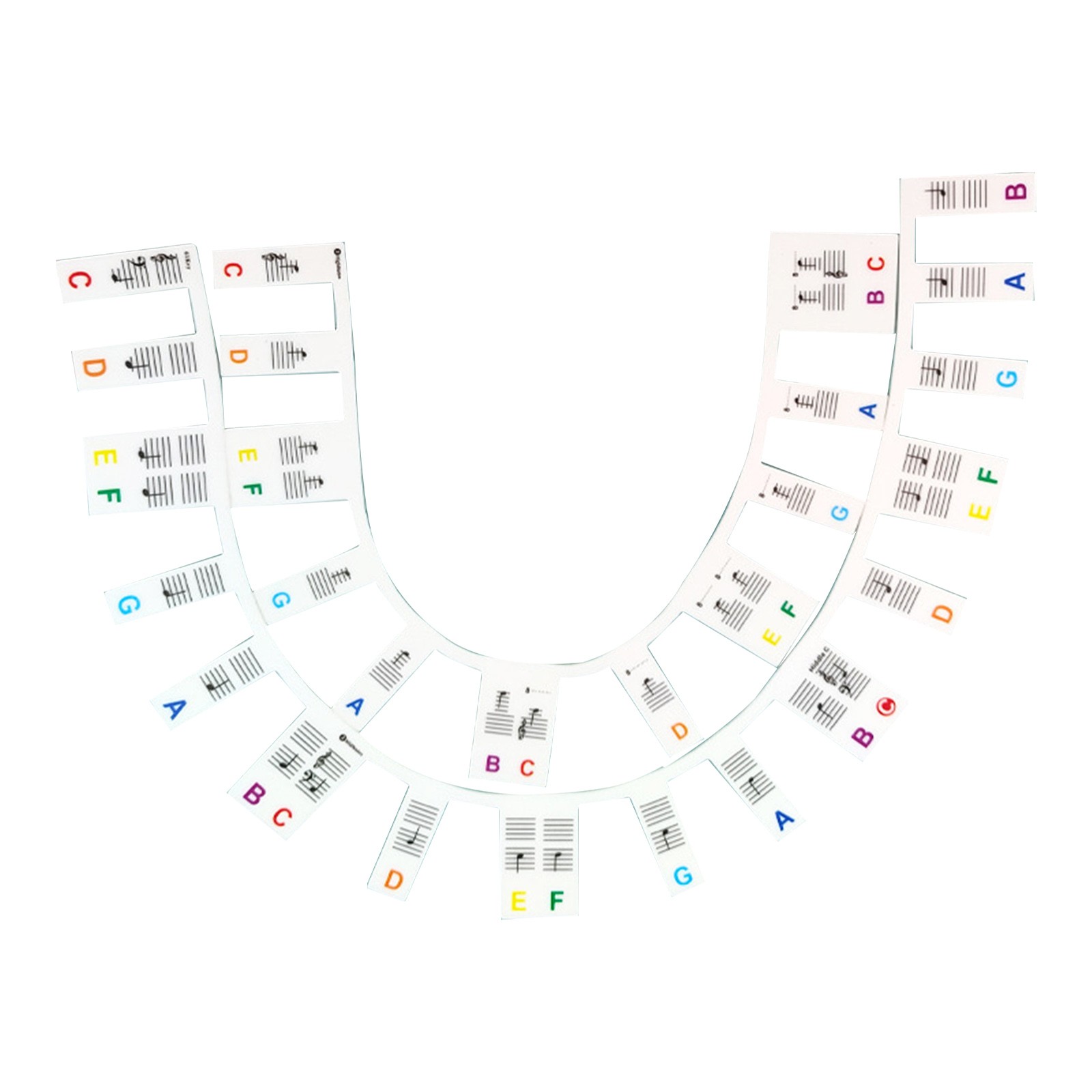 YEGHUN Stickers Piano Keyboard Note Sticker Silicone Universal Staff ...