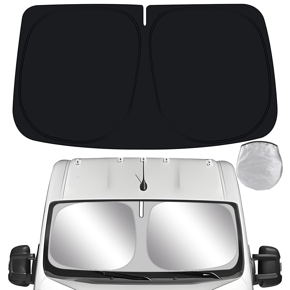 YEGZA Car Sun Shade for 2014-2024 Dodge Ram Promaster Cargo Van Window ...