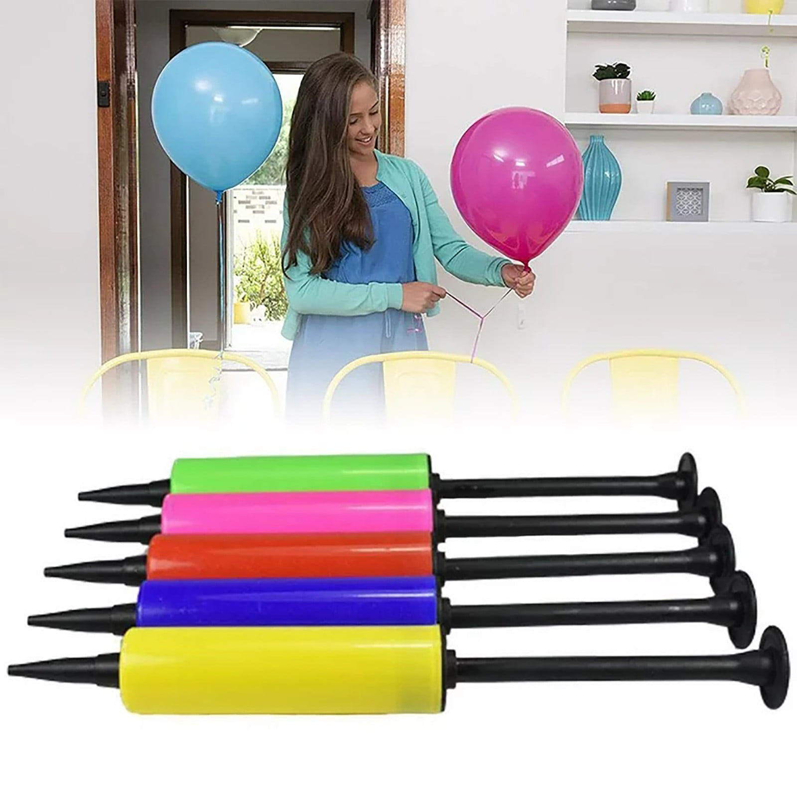 YEHGEQ Inflator,Portable Hand Inflatable Cylinder Balloon Toy ...