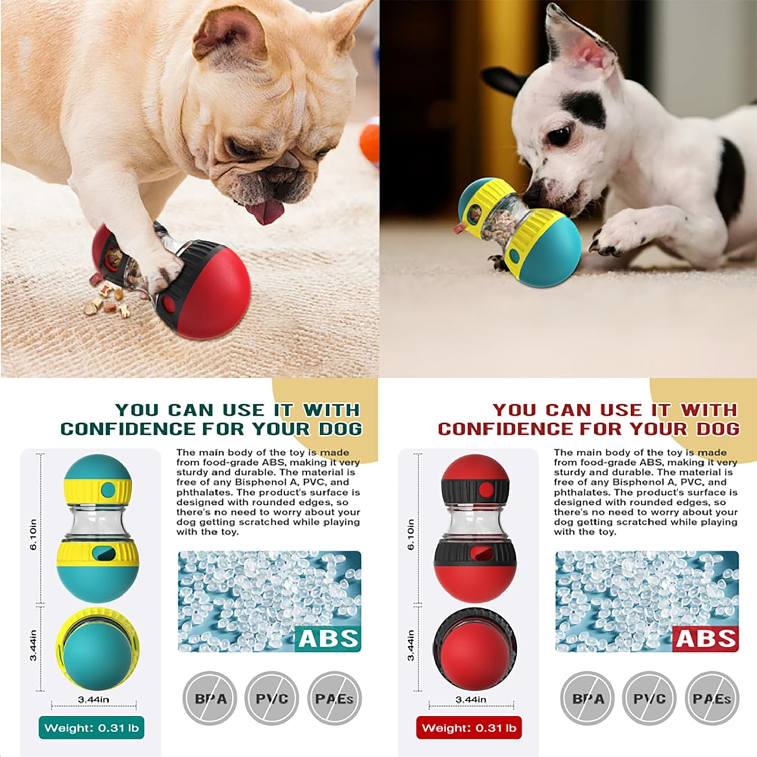 YEHOOM Dog Puzzle Toy, 2024 Interactive Treat Dispensing Dog Toys ...