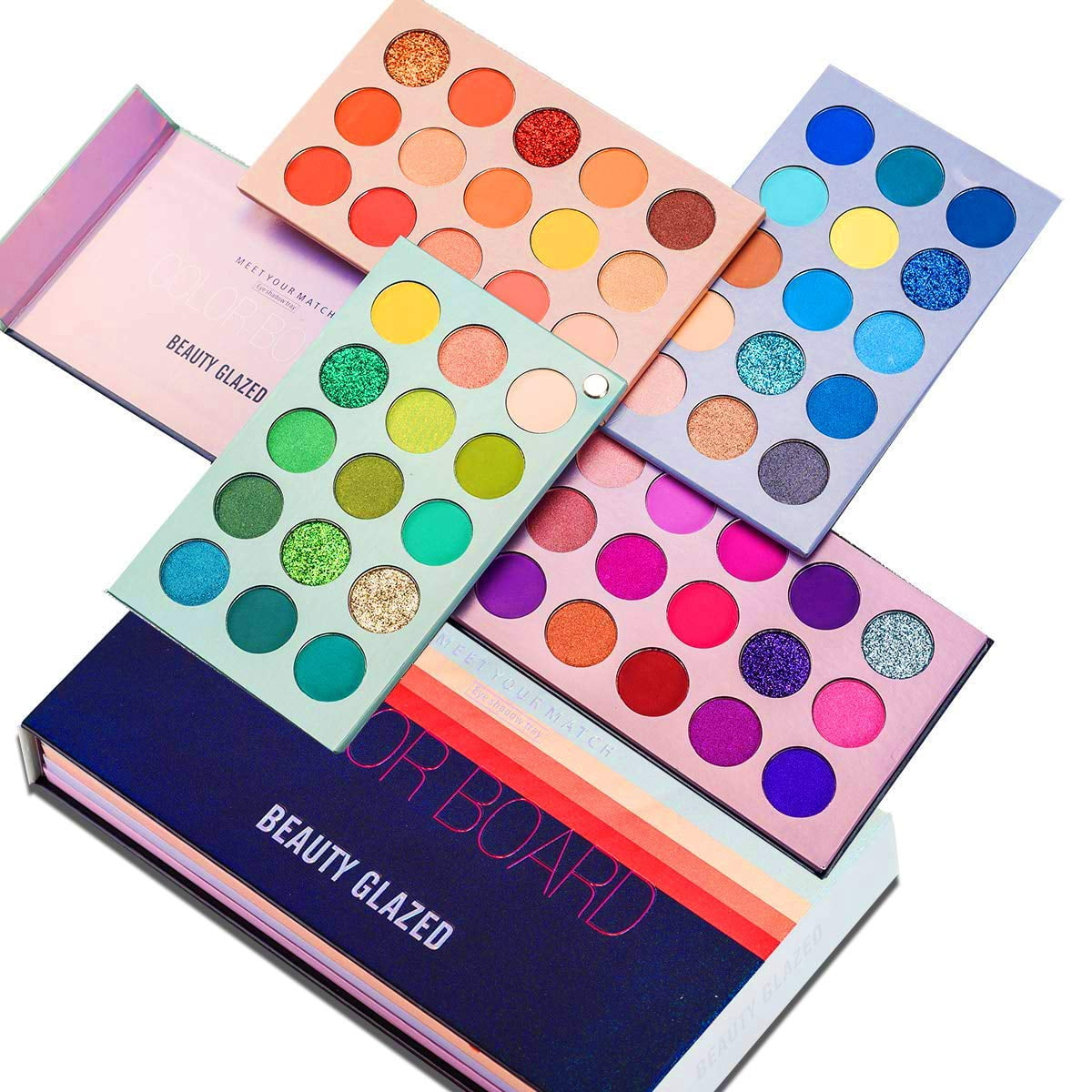 YEHOOM High Pigment Eyeshadow Palette, Bright Color Eye Shadow Palette ...