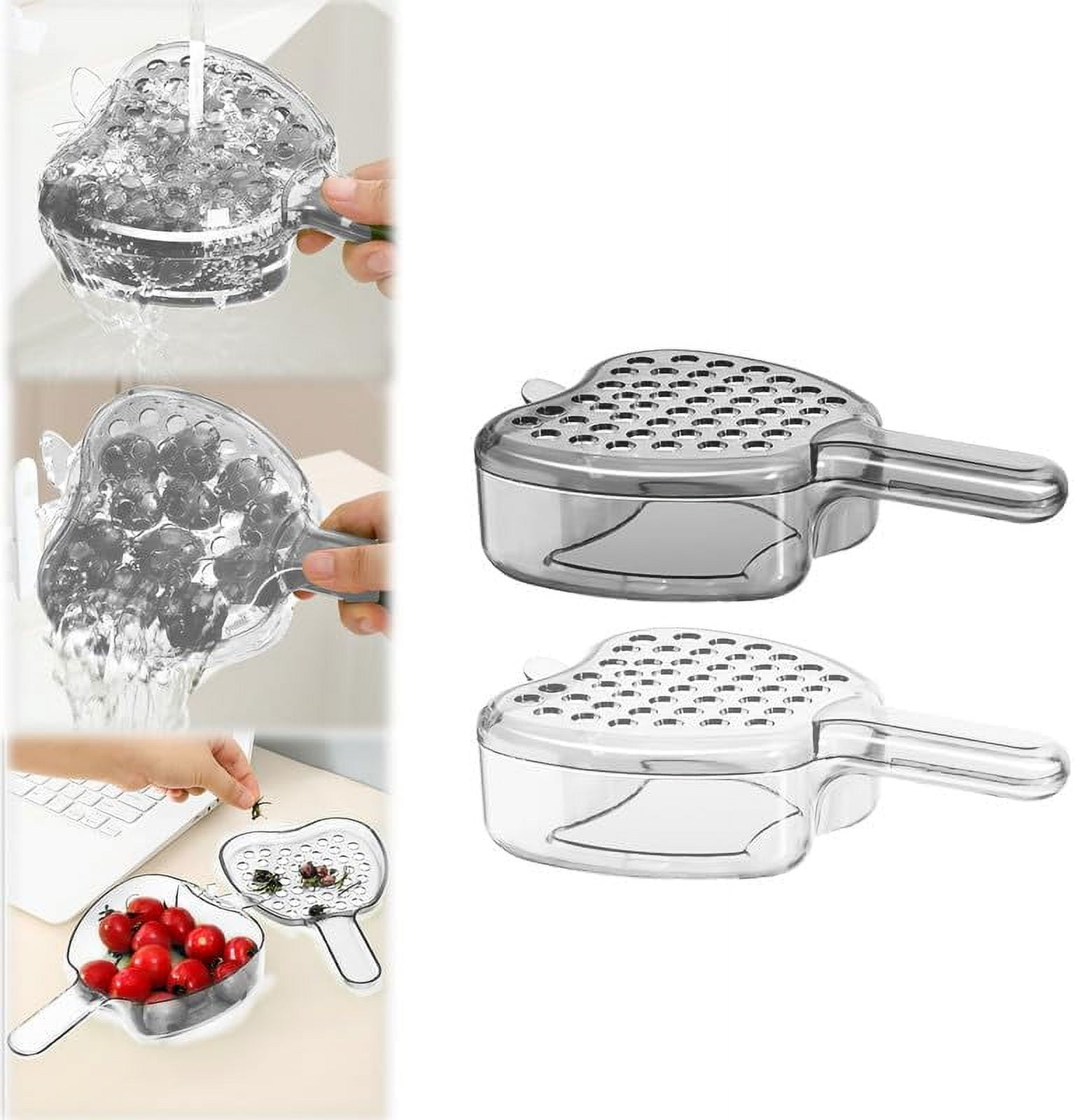 YEHOOM Multifunctional Fruit and Vegetable Washing Bowl with Lid, Fruit ...