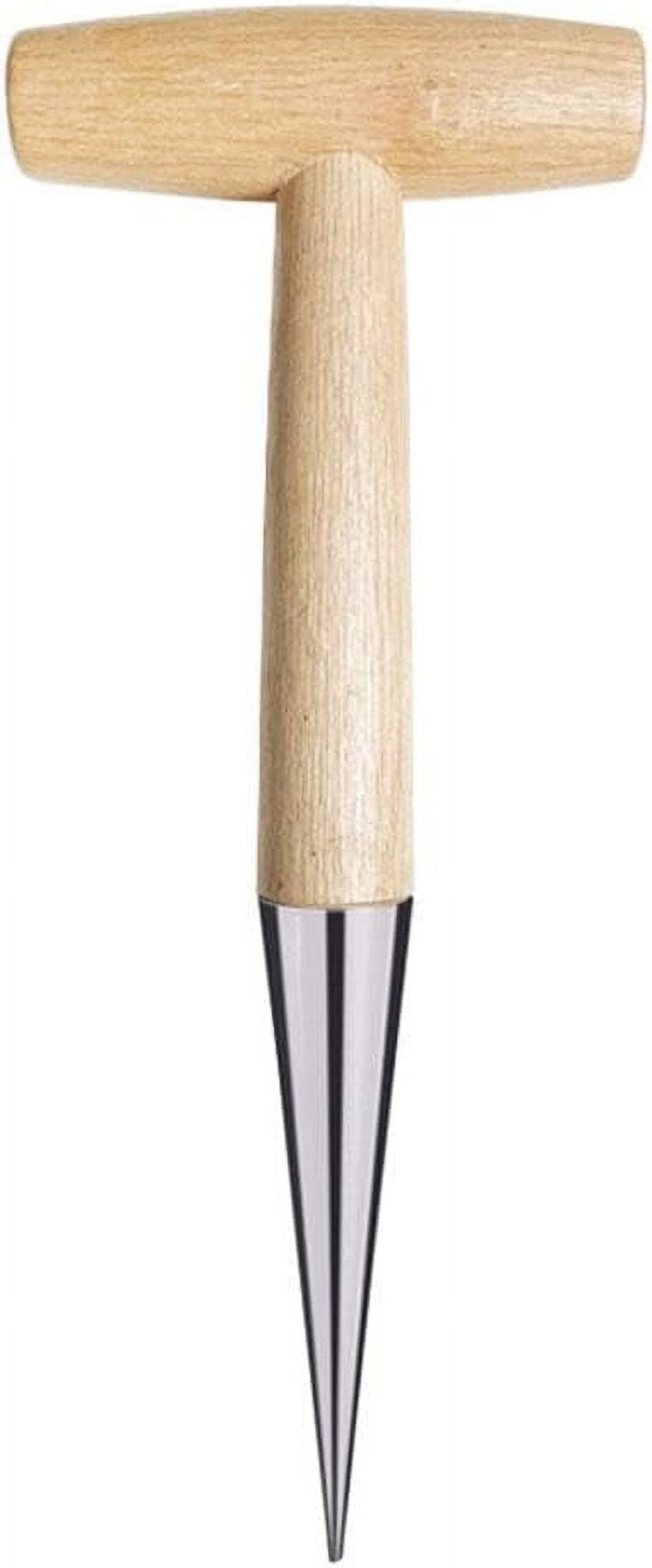 YEHOOM Steel Hand Dibber Garden Tools, Sow Dibbler with Wood Handle, 11 ...